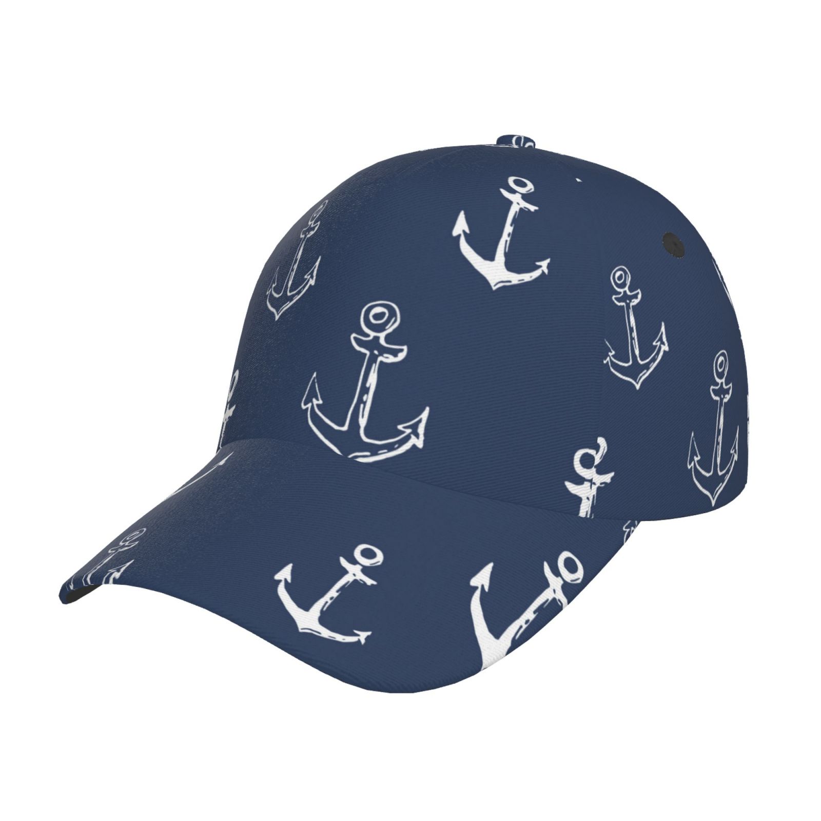 Baseball Cap - anchor navyblue doodles Adjustable Size Hats for Men and ...
