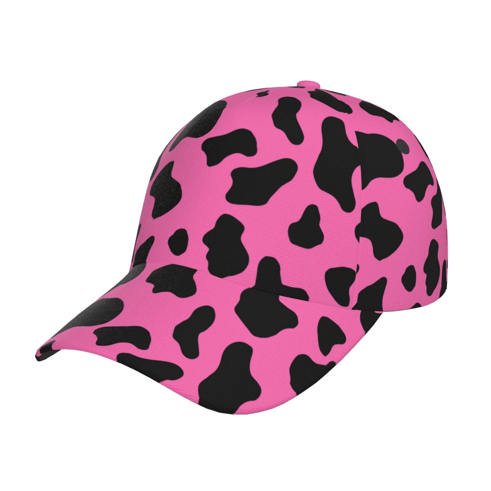 Baseball Cap - black pink cow animal print Hats for Men Women Low ...