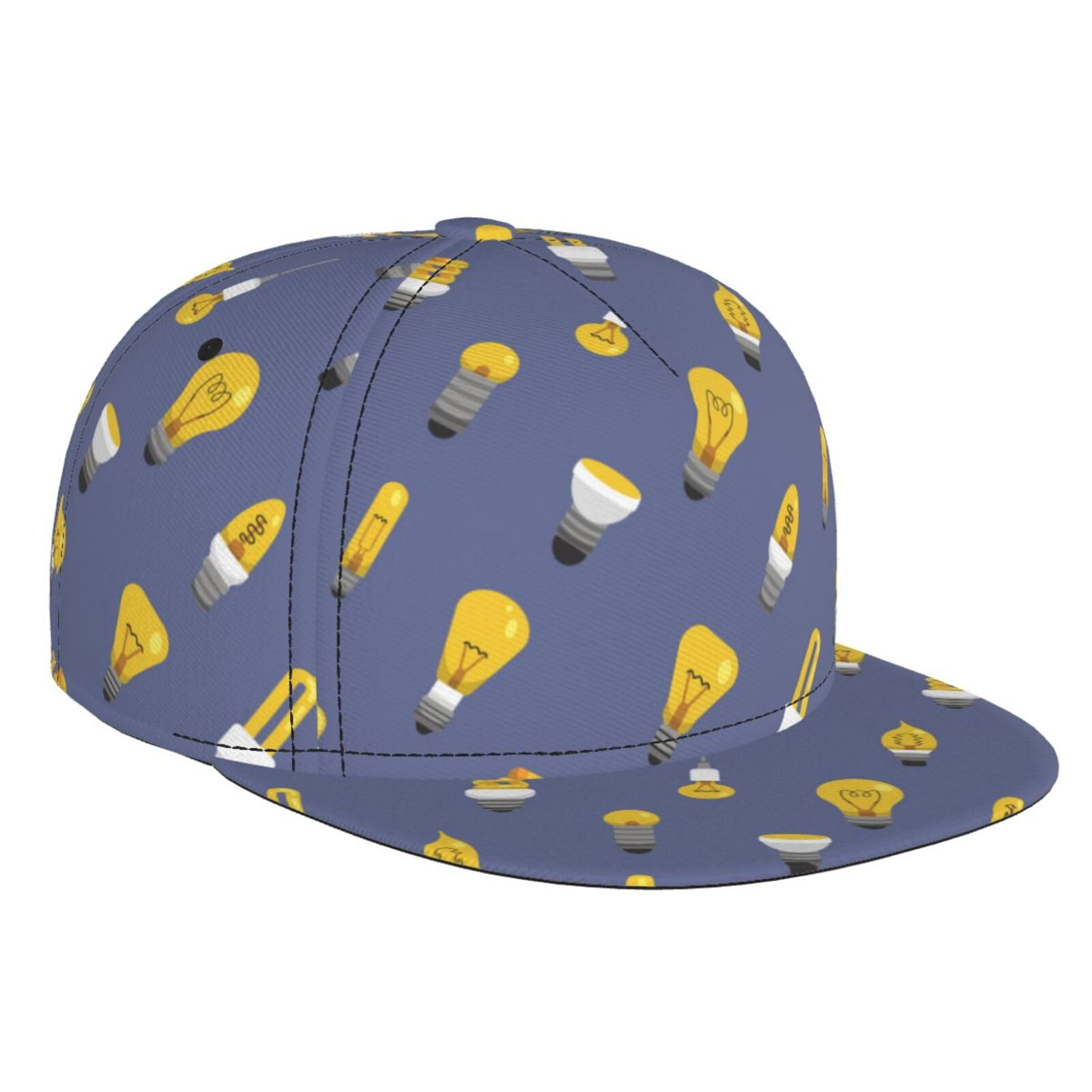 Baseball Cap - blue Light Bulb Pattern Hats for Men/Women Low Profile ...