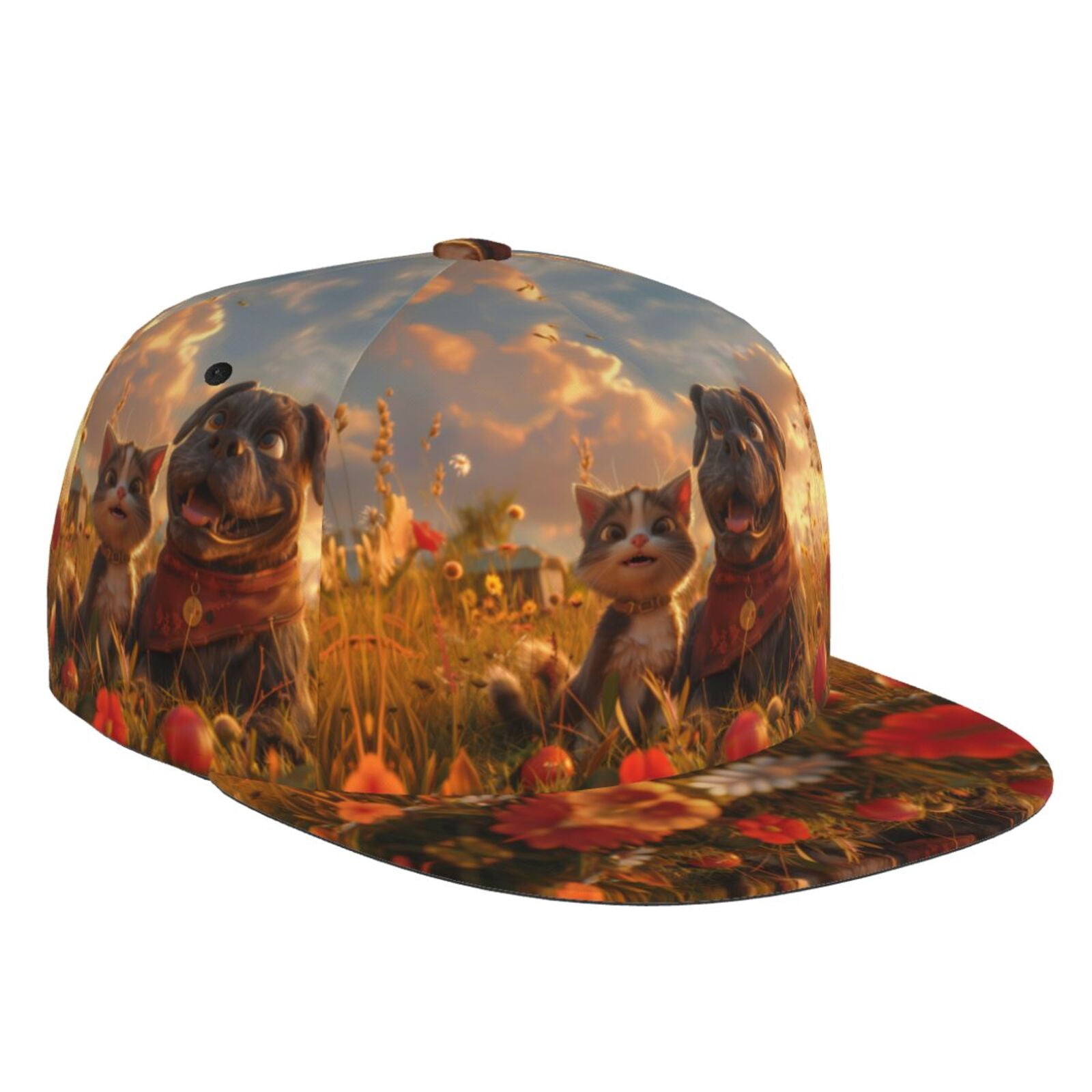 Baseball Cap - cat dog friendship Hats for Men/Women Low Profile ...
