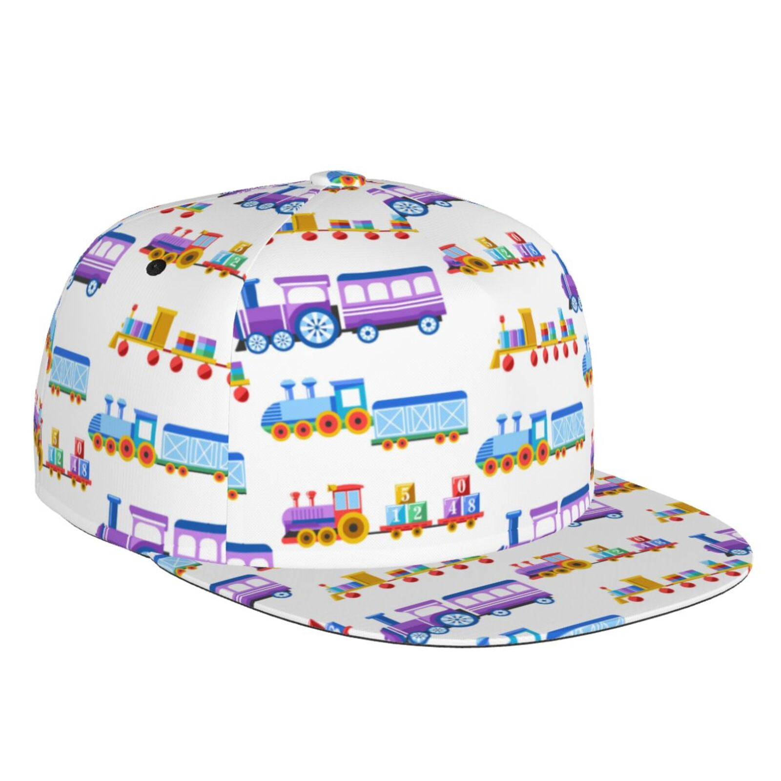 Baseball Cap - colorful Trains Pattern Hats for Men/Women Low Profile ...