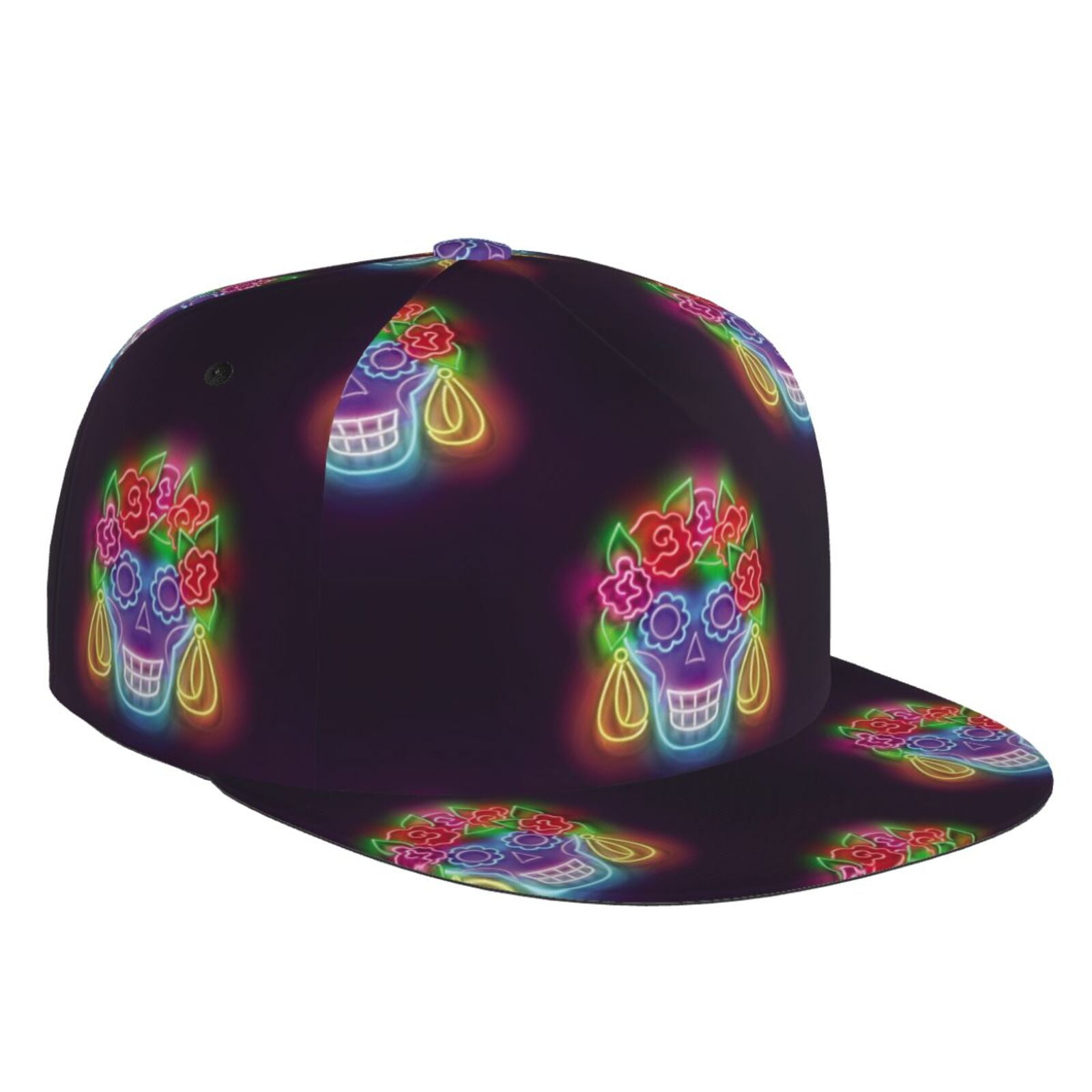 Baseball Cap cool Light Bulb Pattern Flat Brim Hats for Men and Women ...