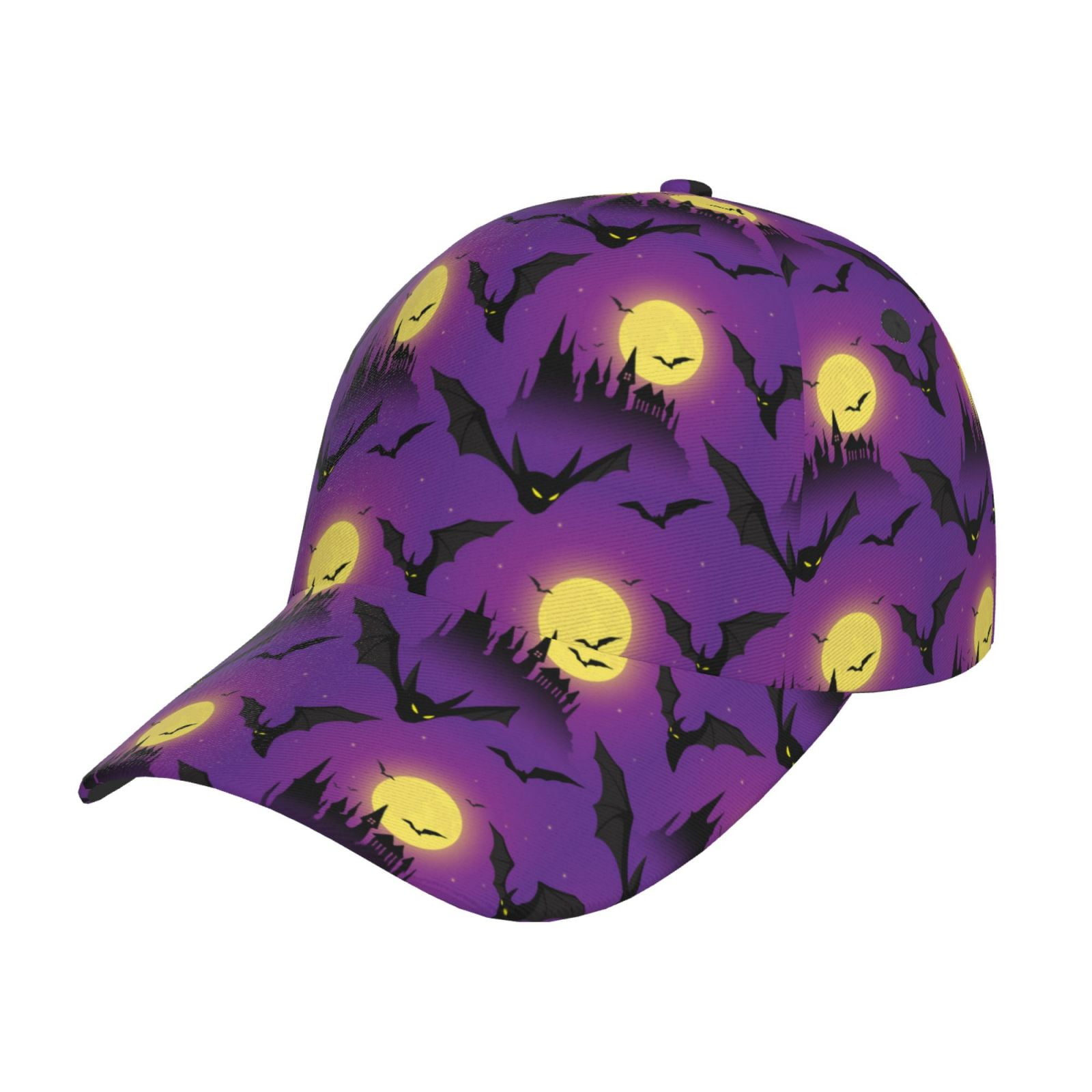 Baseball Cap, cool bats castle purple starry sky Trucker Hats Women Dad ...