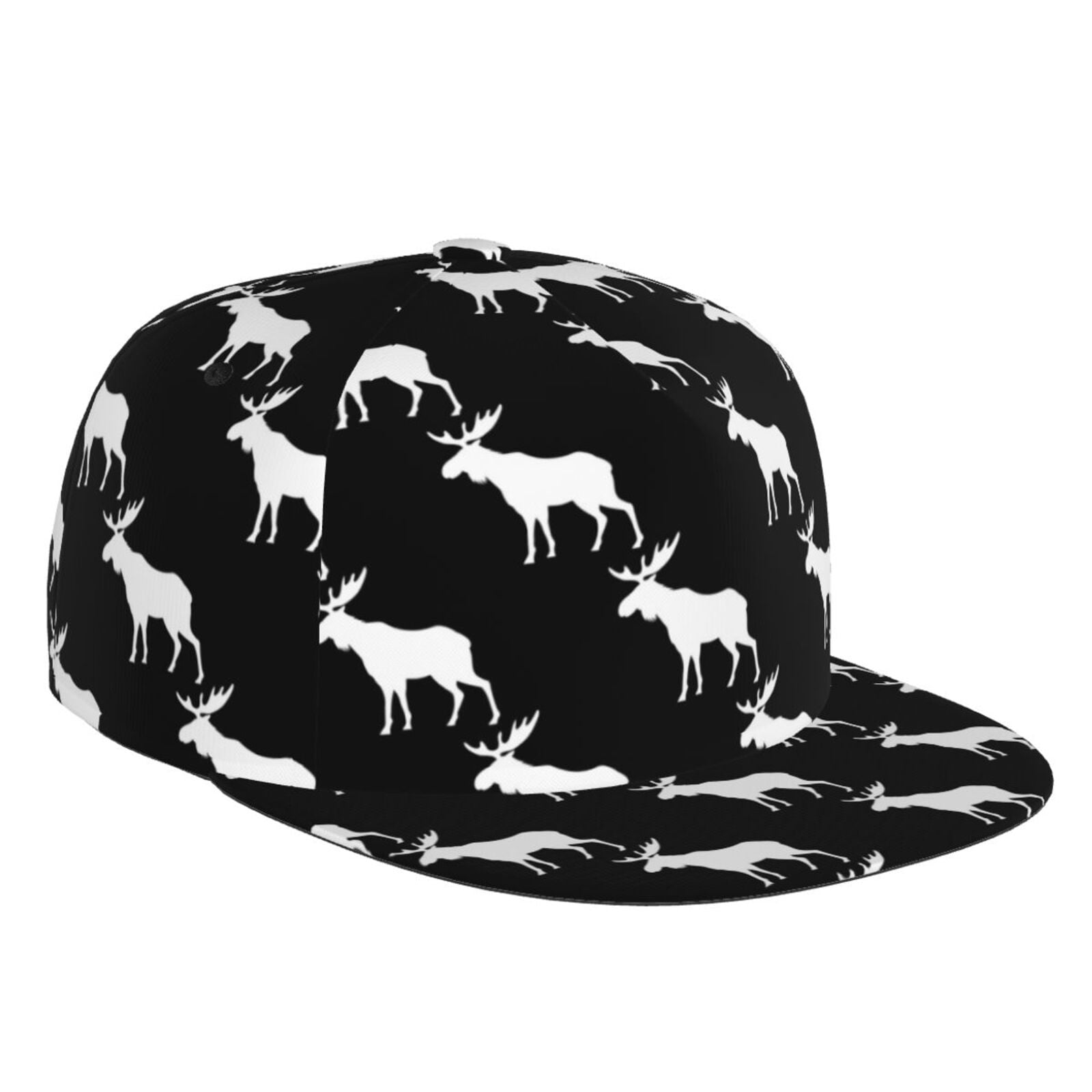 Baseball Cap - cool white Moose Elk black Hats for Men/Women Low ...