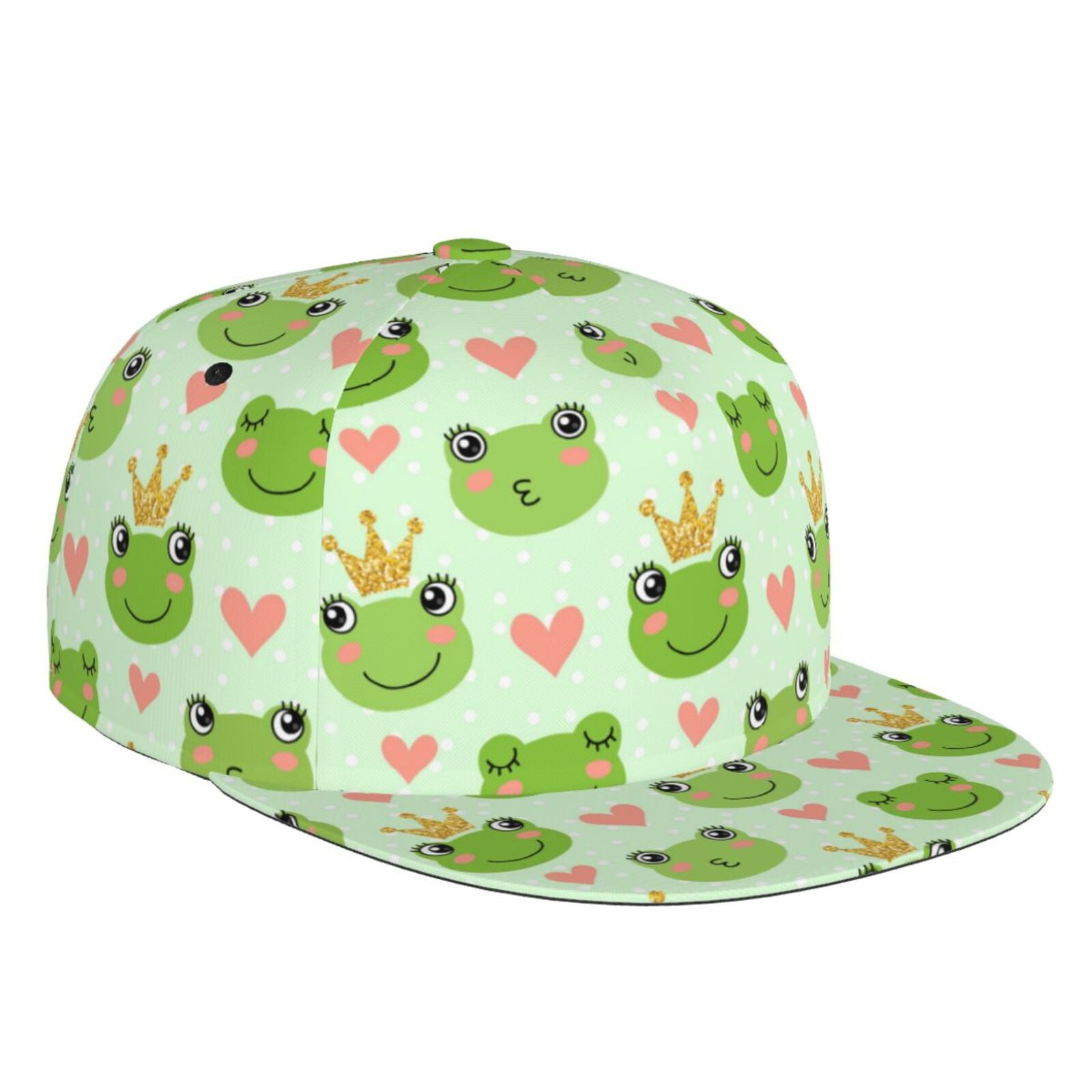 Baseball Cap - cute frogs crowns dots heart green Hats for Men/Women ...