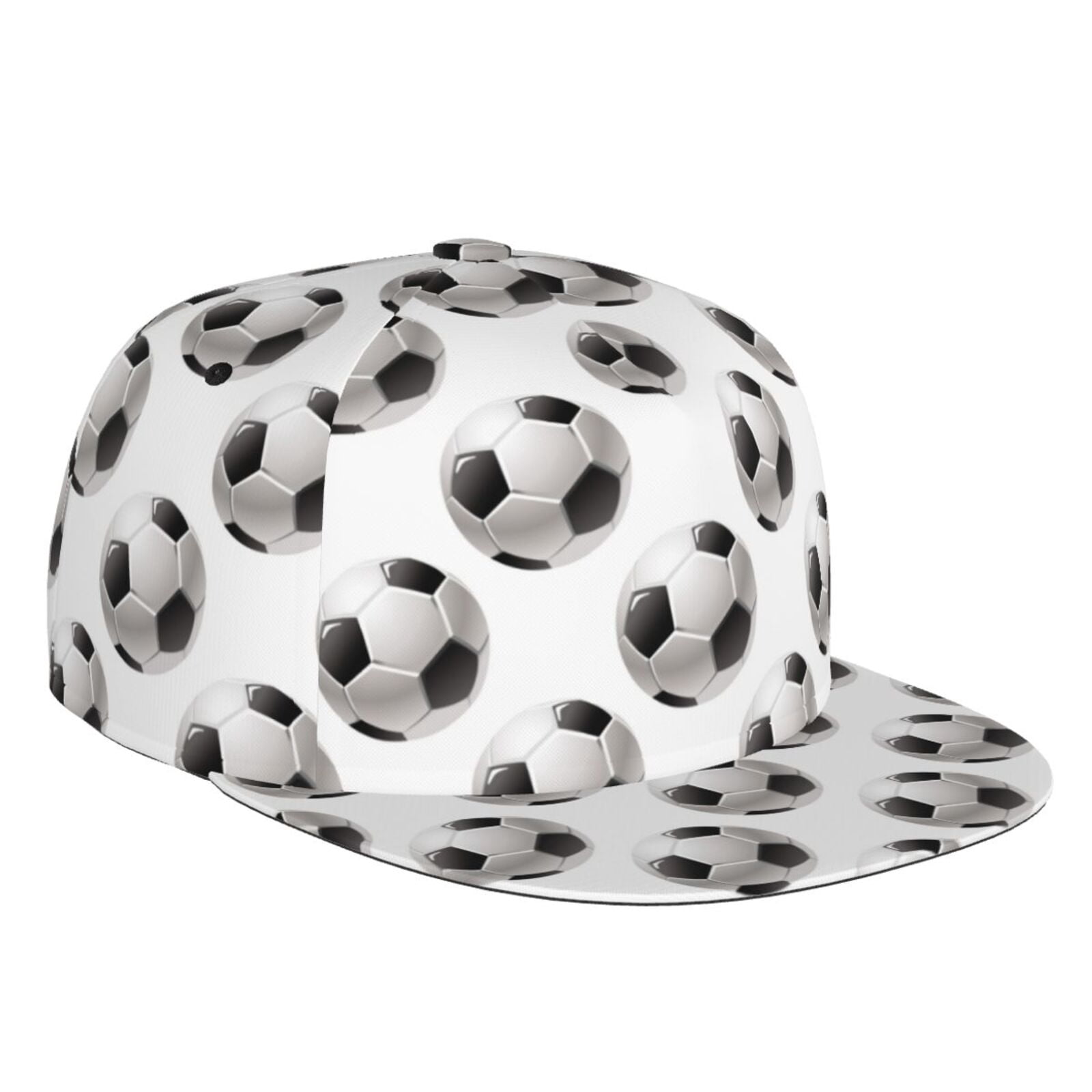 Baseball Cap football soccer ball cute Flat Brim Hats for Men and Women ...