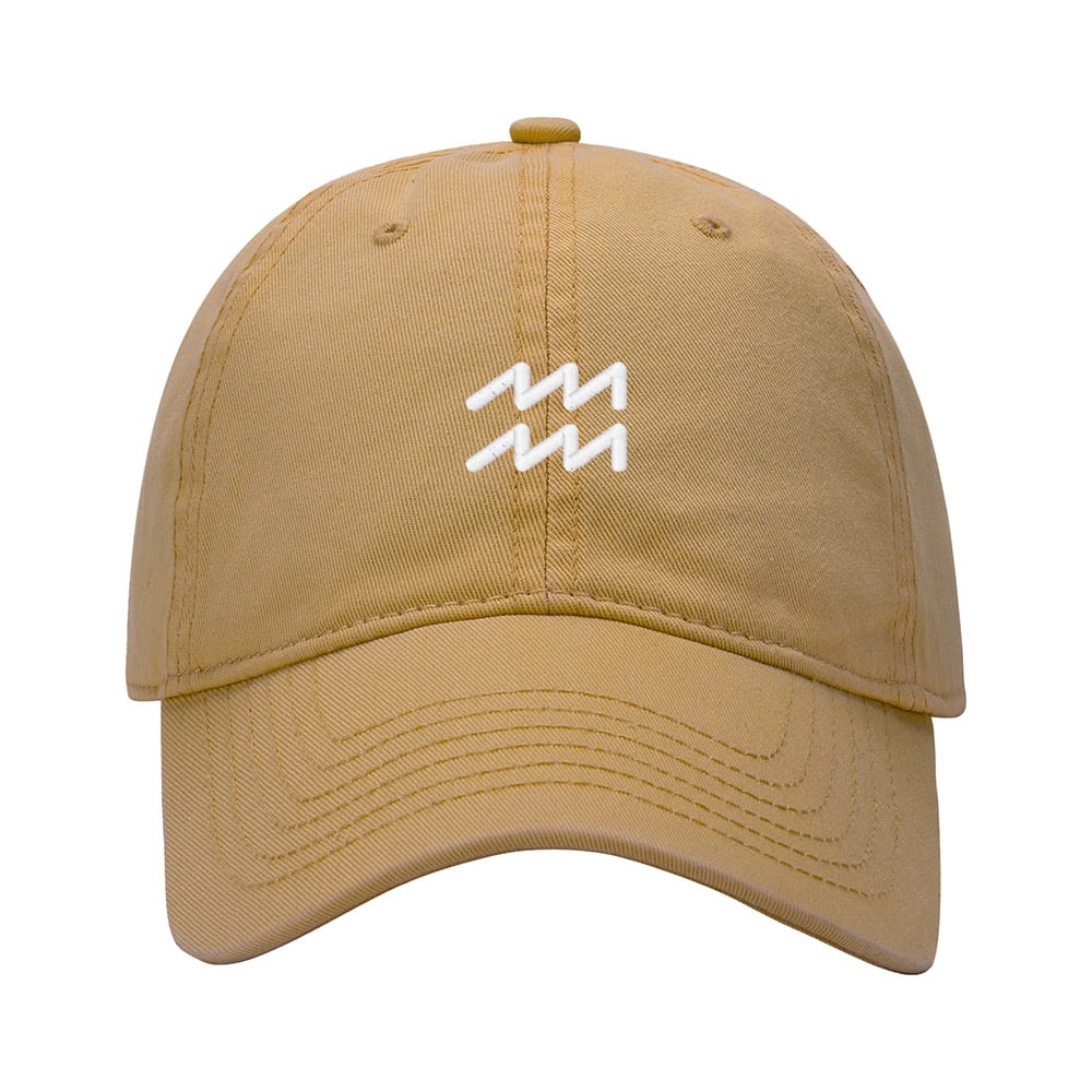 Baseball Cap for Men Women Aquarius Zodiac Symbol Embroidered Washed ...
