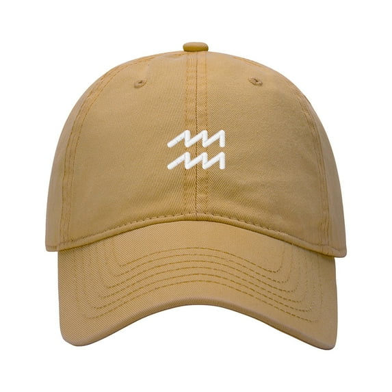 Baseball Cap for Men Women Aquarius Zodiac Symbol Embroidered Washed ...