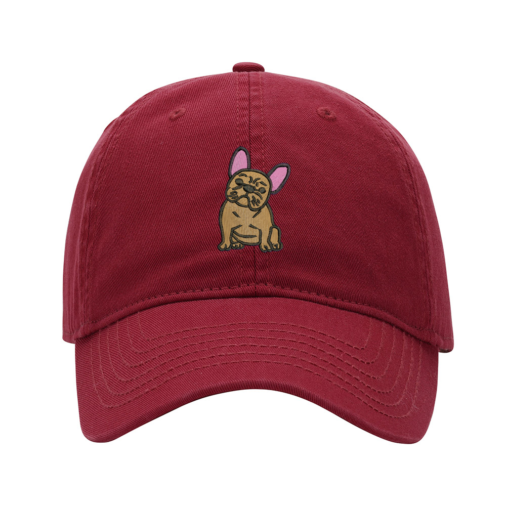 Baseball Cap for Men Women French Bulldog - 01 Embroidered Washed ...