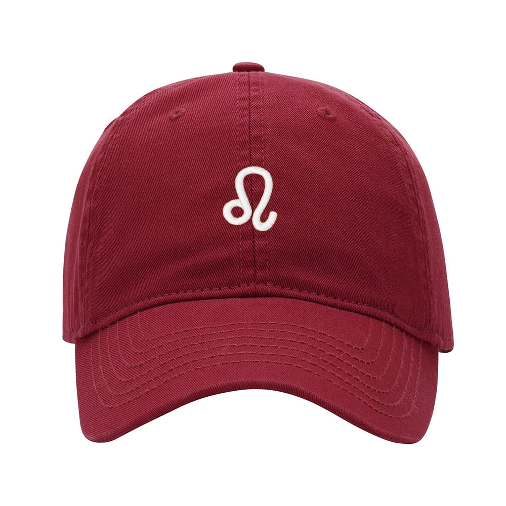 Baseball Cap for Men Women Leo Zodiac Symbol Embroidered Washed Cotton ...