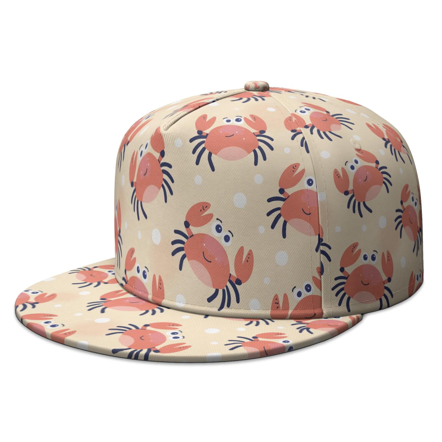 Baseball Cap for Men Women,Marine Adorable Crab Lat Brim Cap Teens ...
