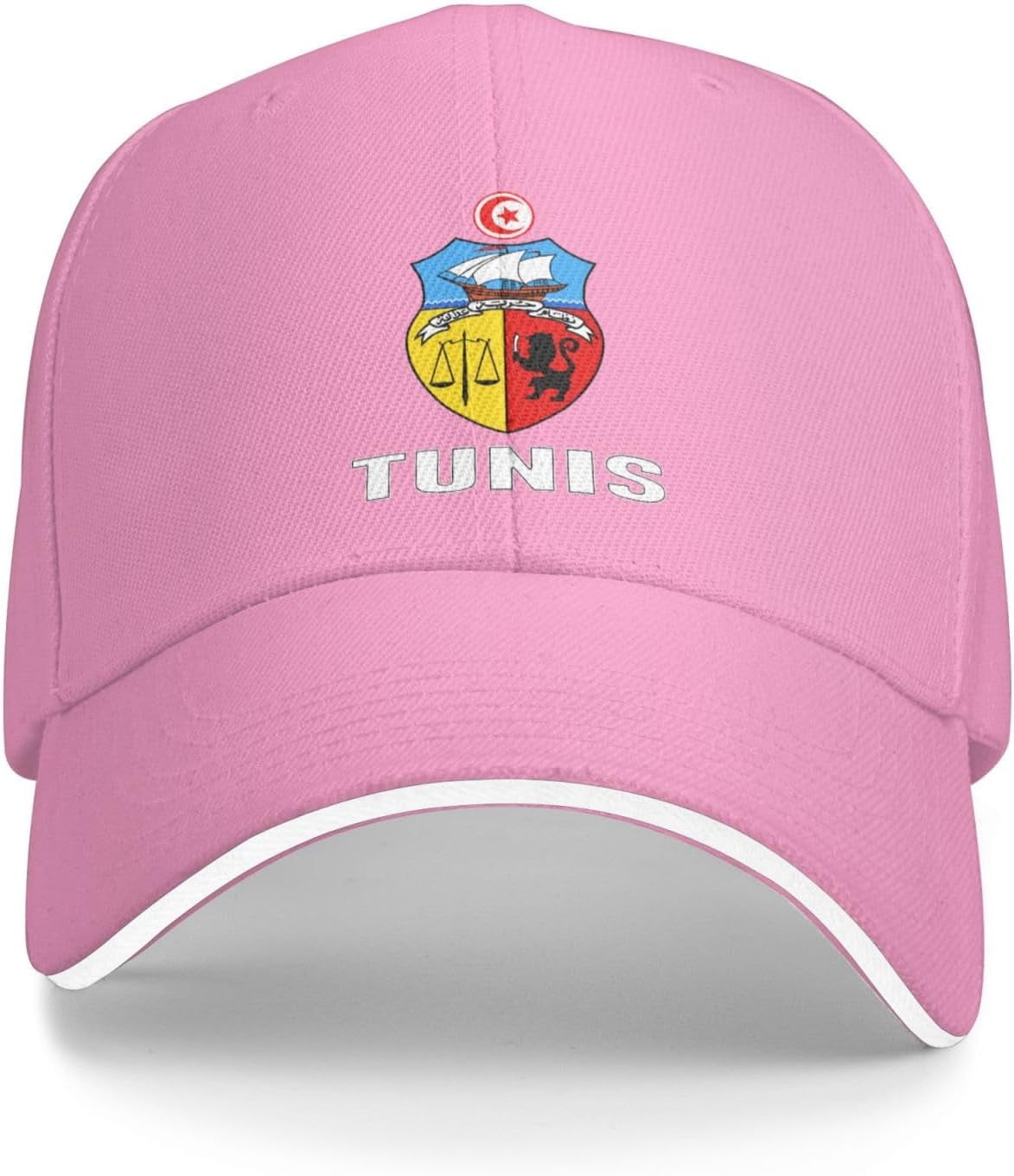 Baseball Cap for Men Women Vintage Coat of Arms of Tunis Flag Tunisian ...