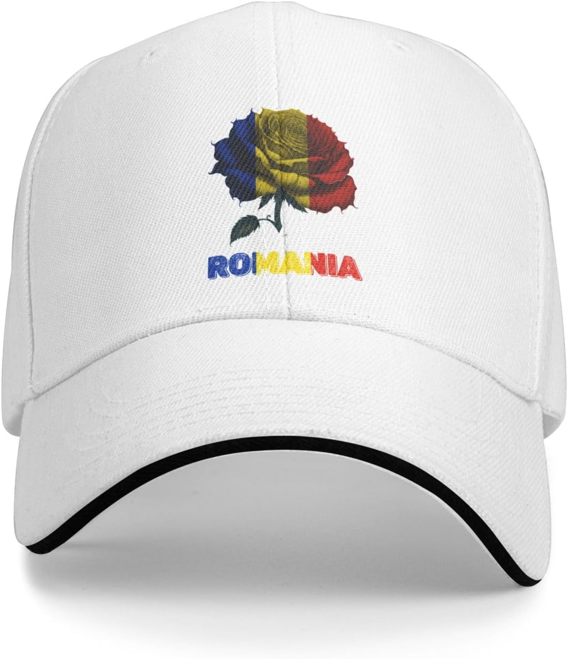 Baseball Cap for Men Women Vintage Romania Romanian Flag Rose Flower ...