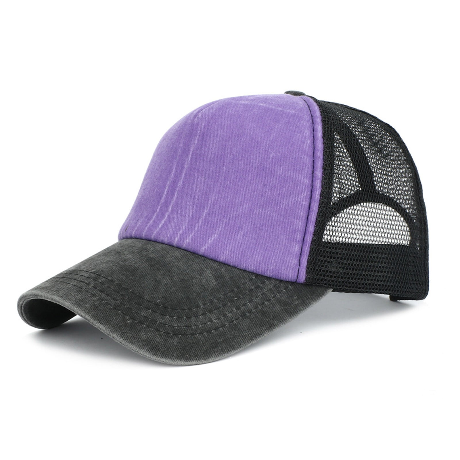 Baseball Cap for Women Men Adjustable Contrast Color with Mesh ...
