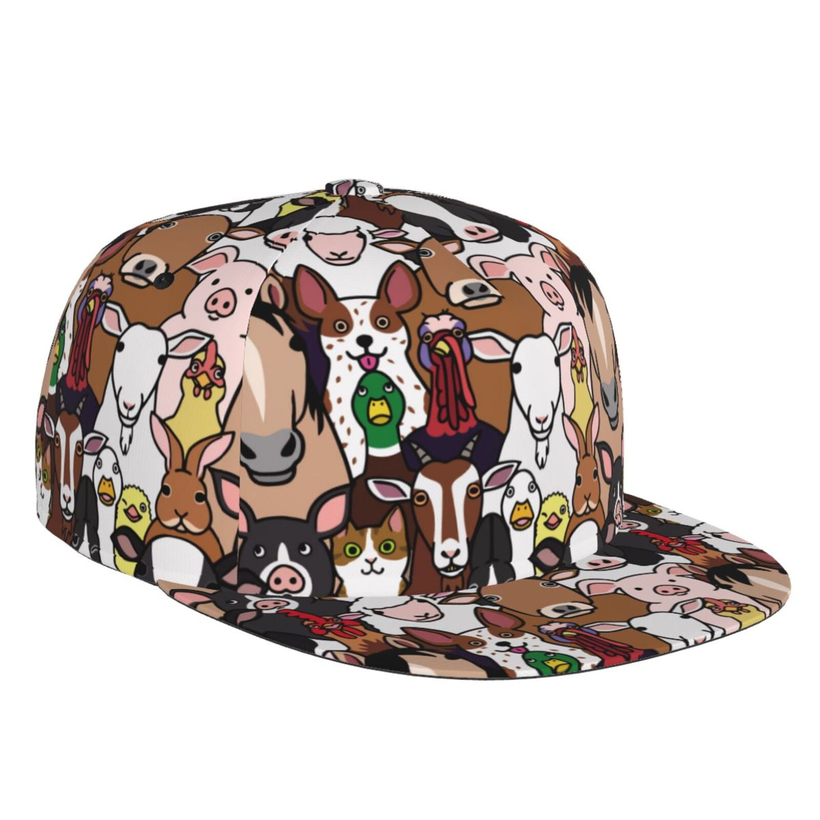 Baseball Cap - funny farm pig cow cat face Hats for Men/Women Low ...