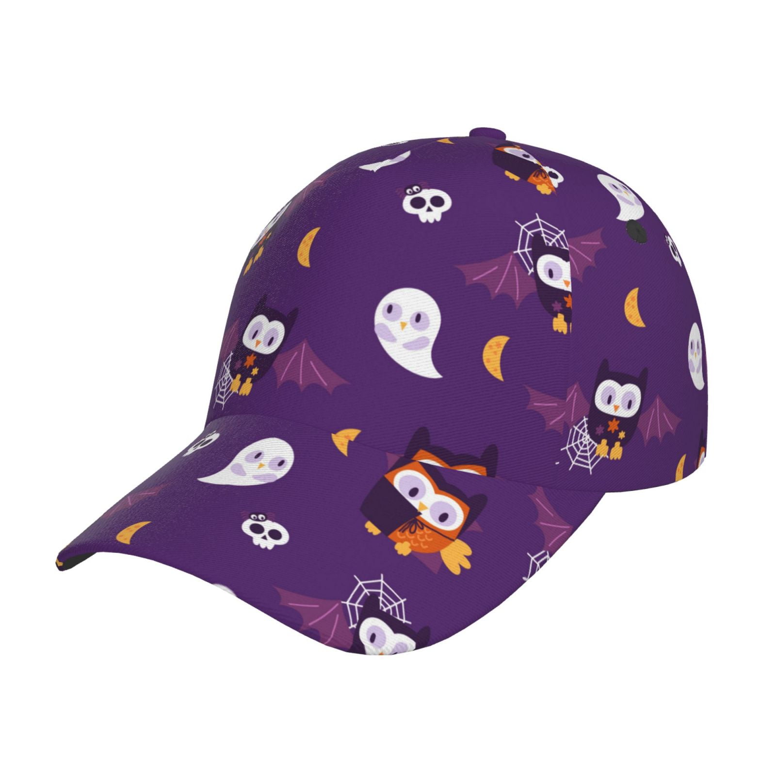 Baseball Cap - funny scull owls bat spiderweb Hats for Men Women Low ...