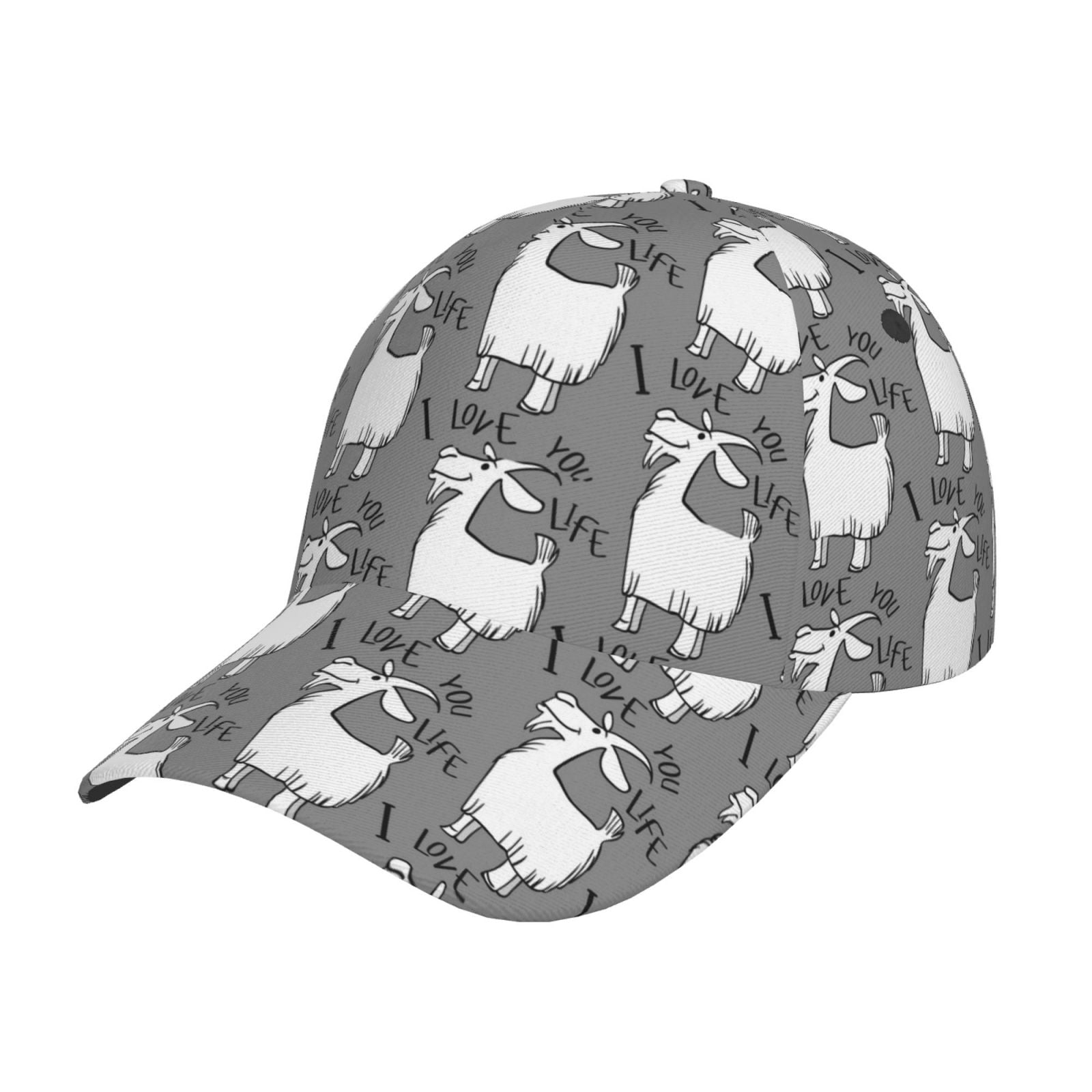 Baseball Cap, goat funny grey cute Sun Hats for Men Women, Adjustable ...