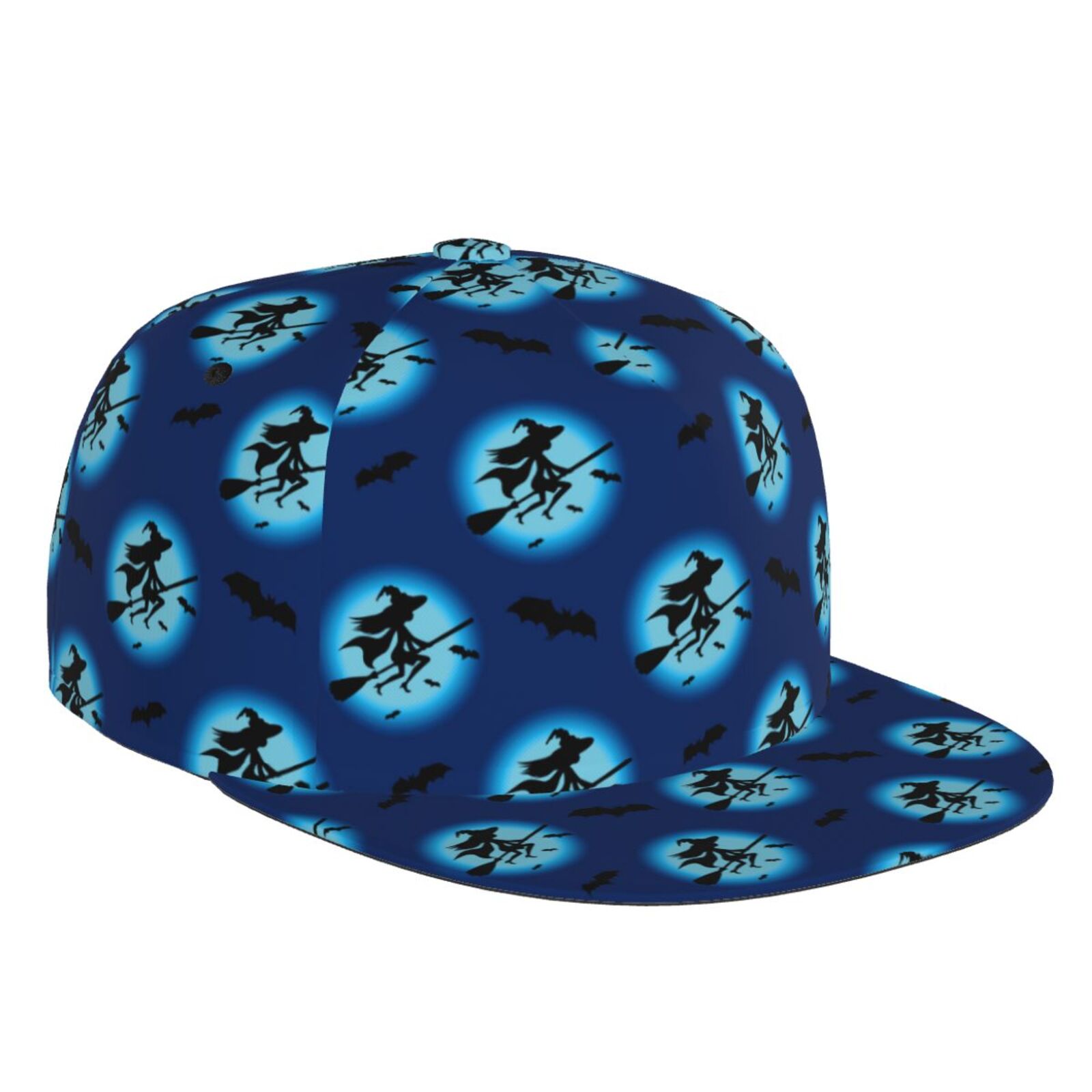 Baseball Cap halloween witch blue Flat Brim Hats for Men and Women ...