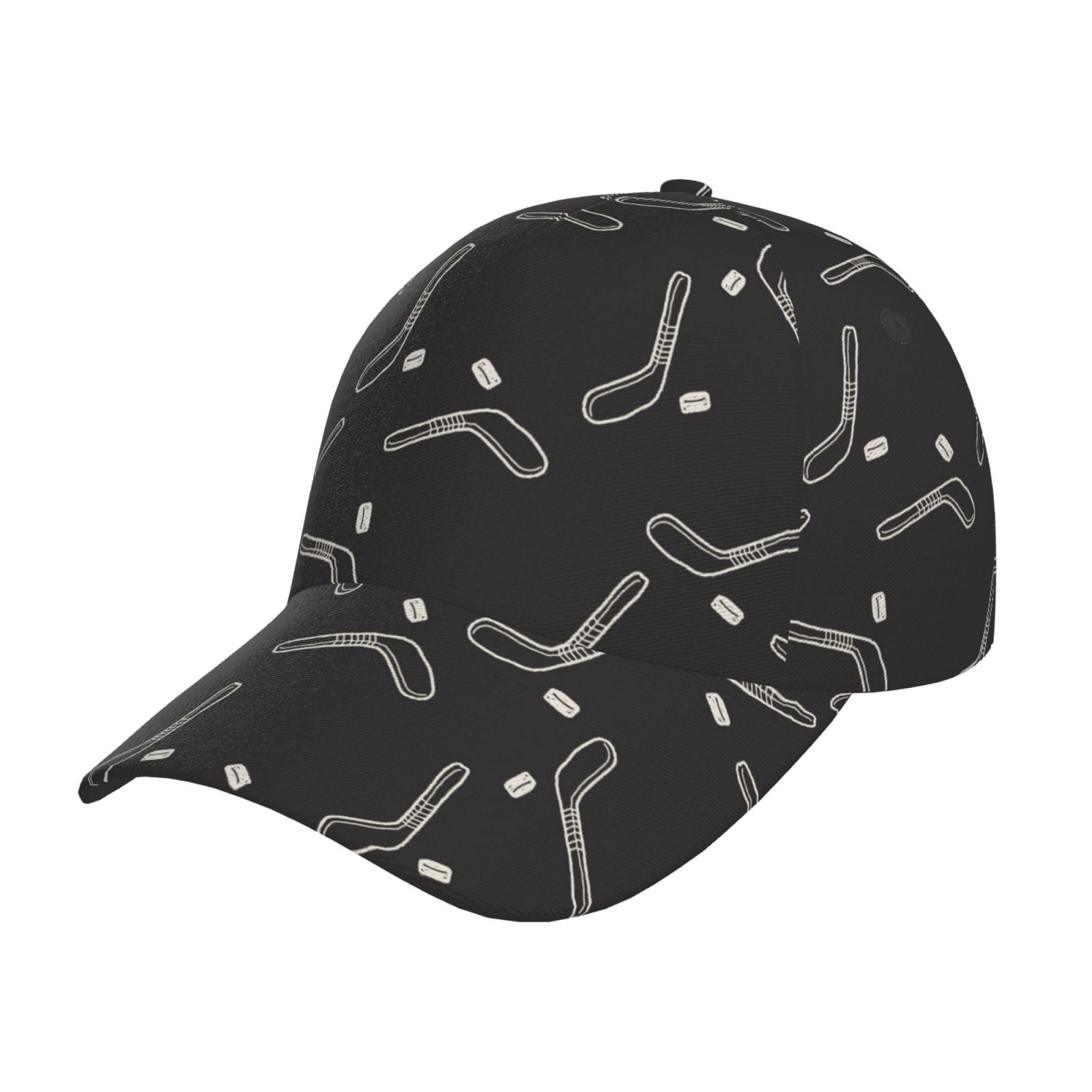 Baseball Cap, hockey doodle black Trucker Hats Women Dad Hat for ...