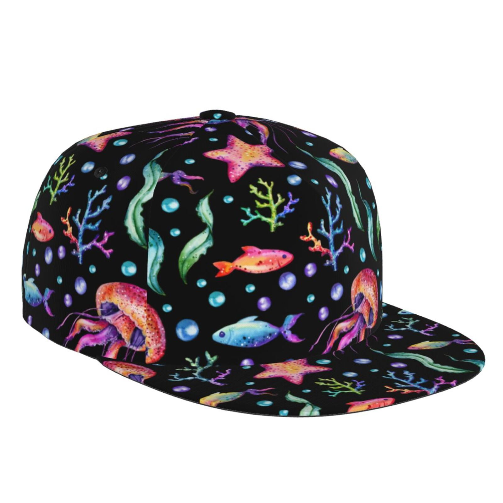 Baseball Cap - jellyfish starfish print Hats for Men/Women Low Profile ...