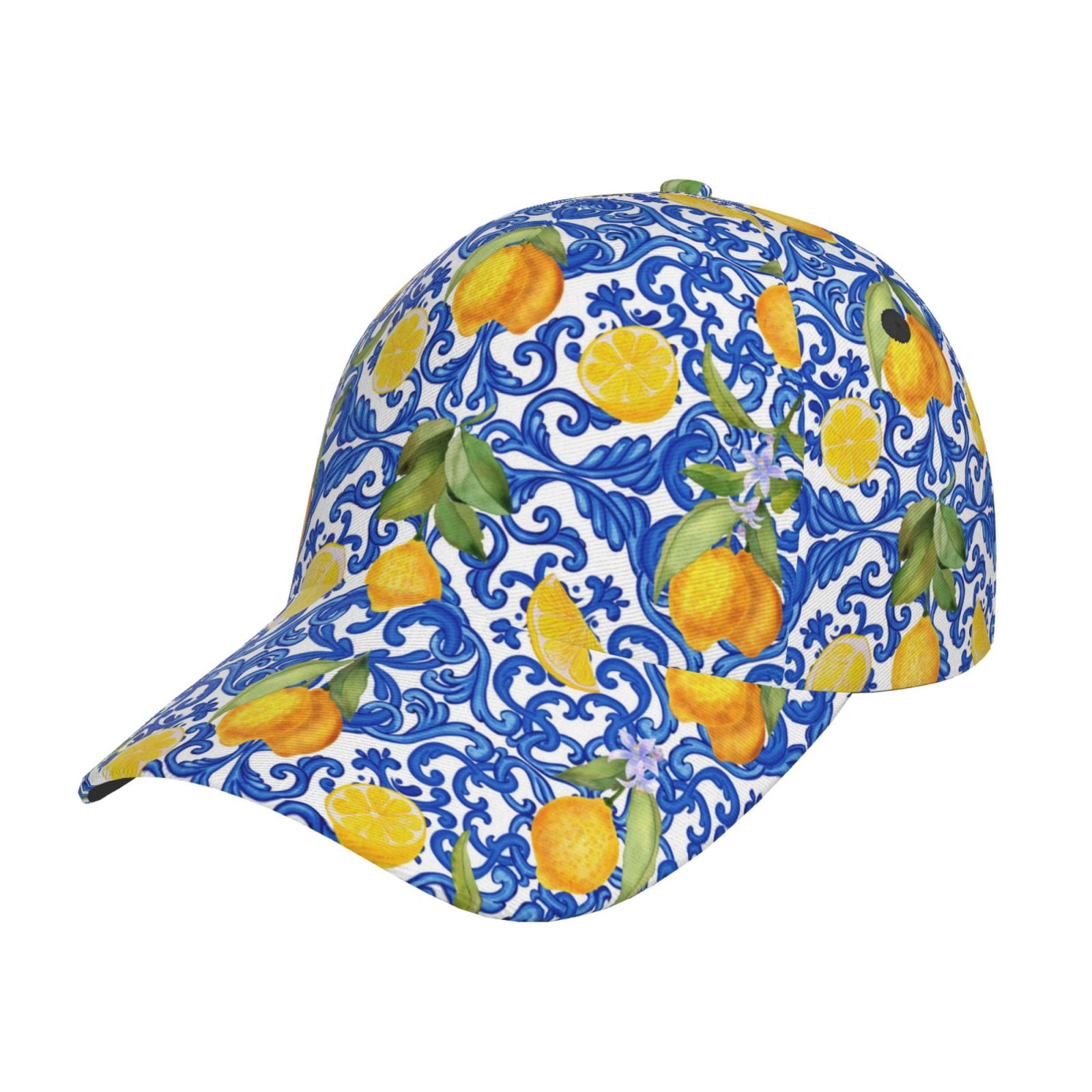 Baseball Cap, lemons Sicilian traditional print Trucker Hats Women Dad ...