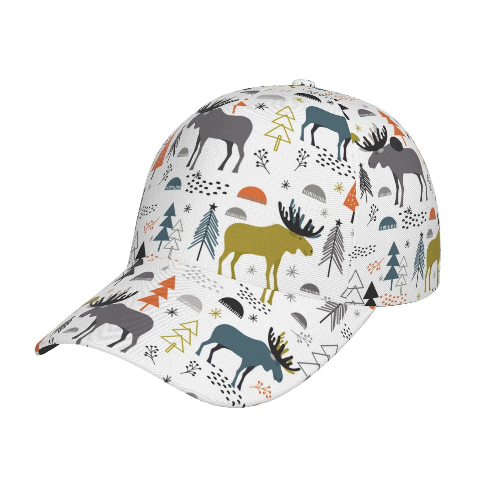 Baseball Cap - moose fores trees cartoon Hats for Men Women Low Profile ...