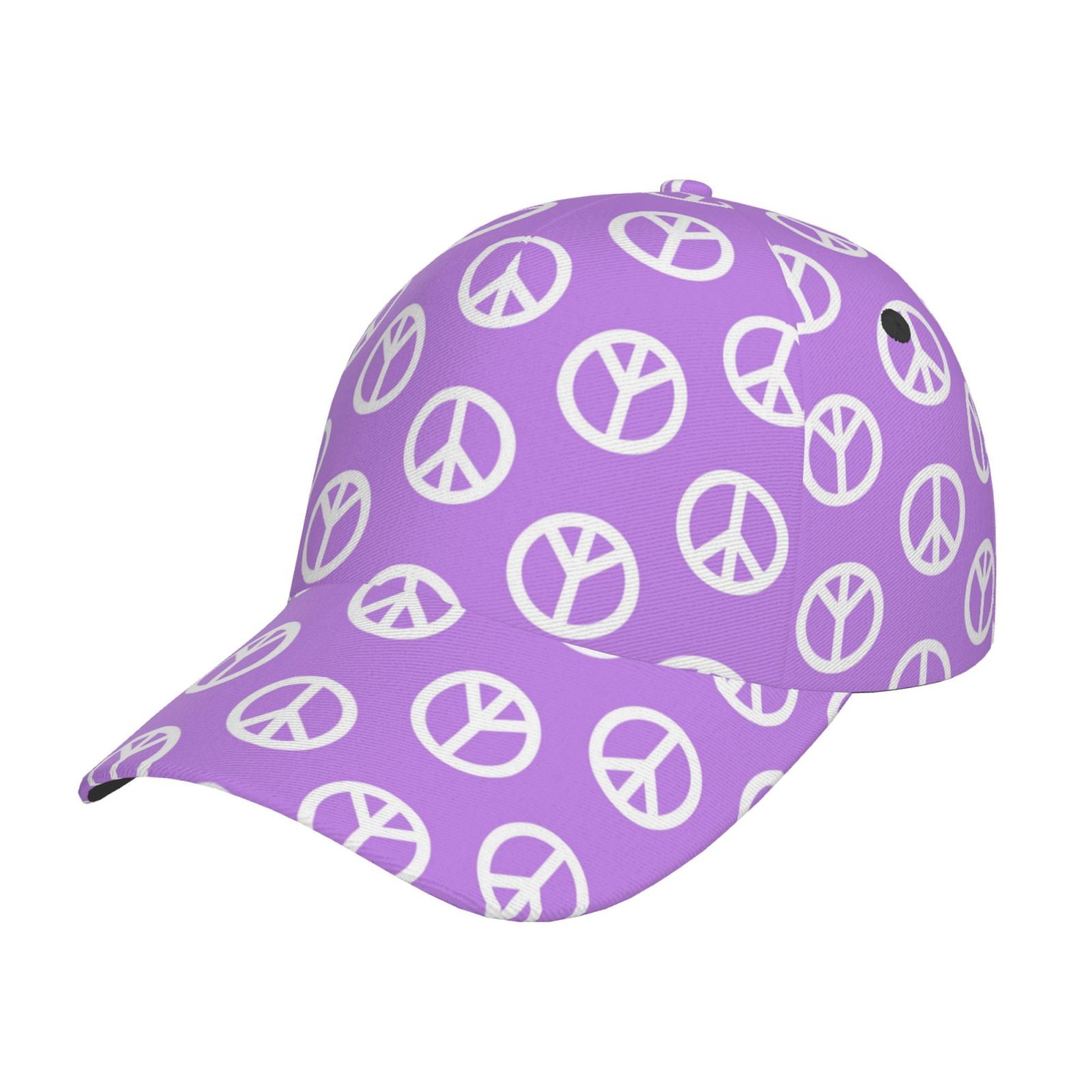 Baseball Cap - peace signs Purple cute Hats for Men Women Low Profile ...