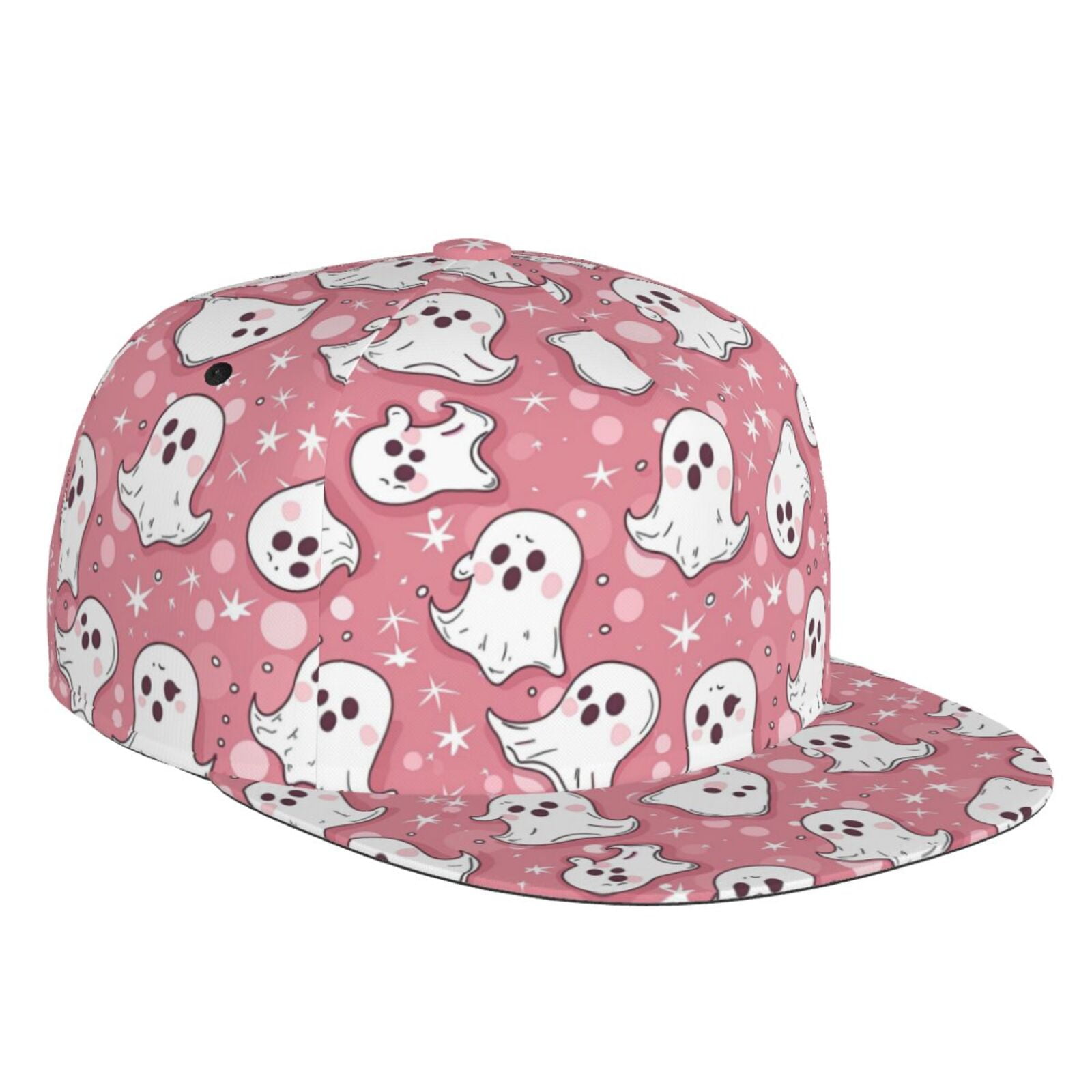 Baseball Cap - pink background halloween ghost Hats for Men/Women Low Profile Adjustable Classic ...
