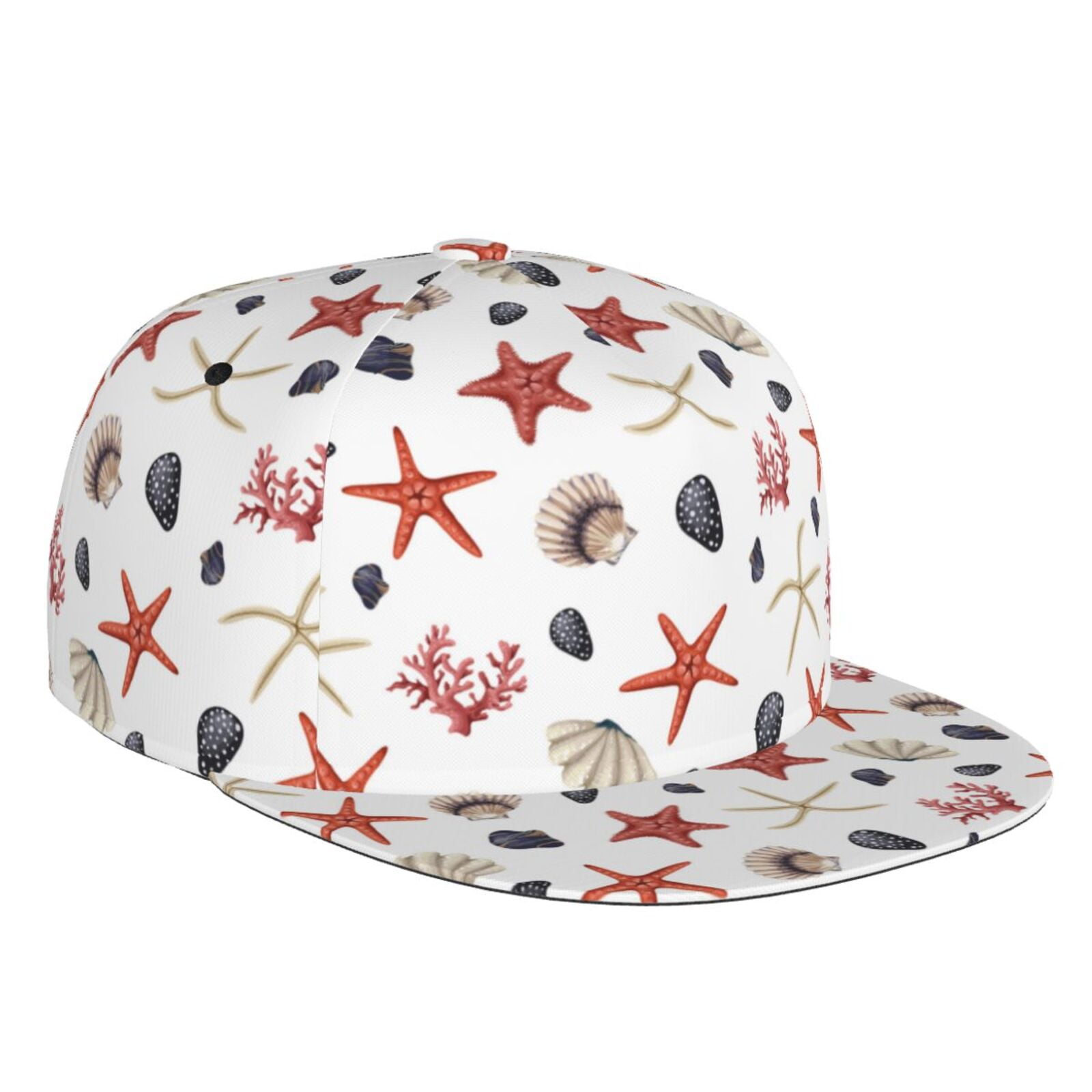 Baseball Cap - red starfishes shells coral Hats for Men/Women Low ...