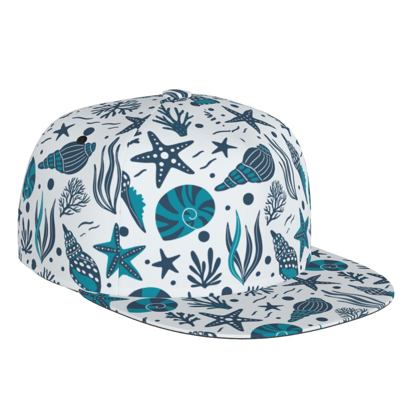 Baseball Cap - seashells starfish corals seaweeds Hats for Men/Women ...