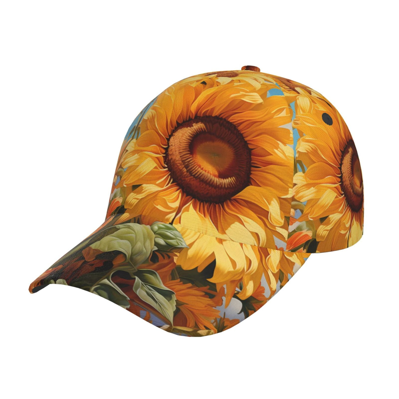 Baseball Cap, sunflower blue sky Trucker Hats Women Dad Hat for ...