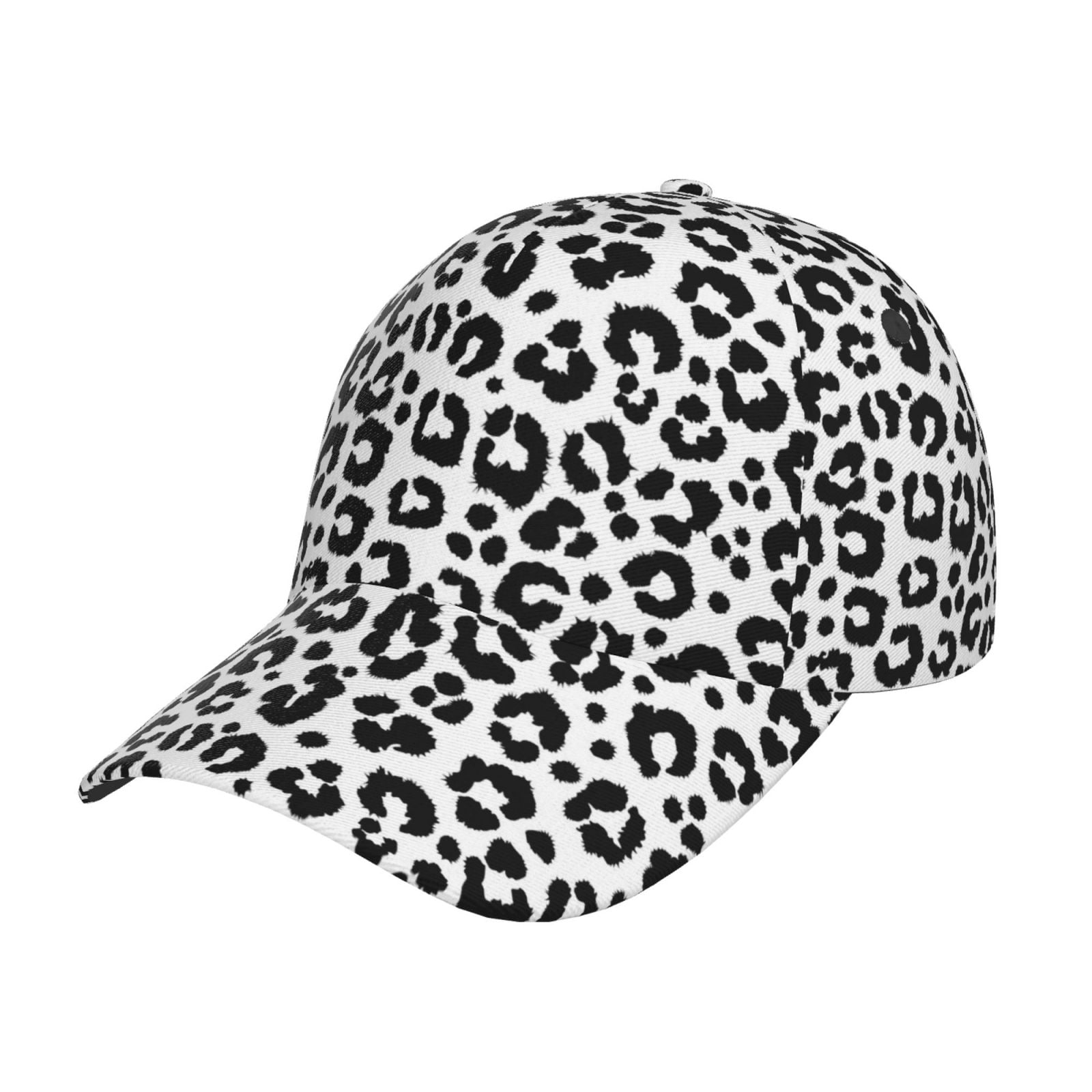Baseball Cap, trendy black white Leopard print Sun Hats for Men Women ...