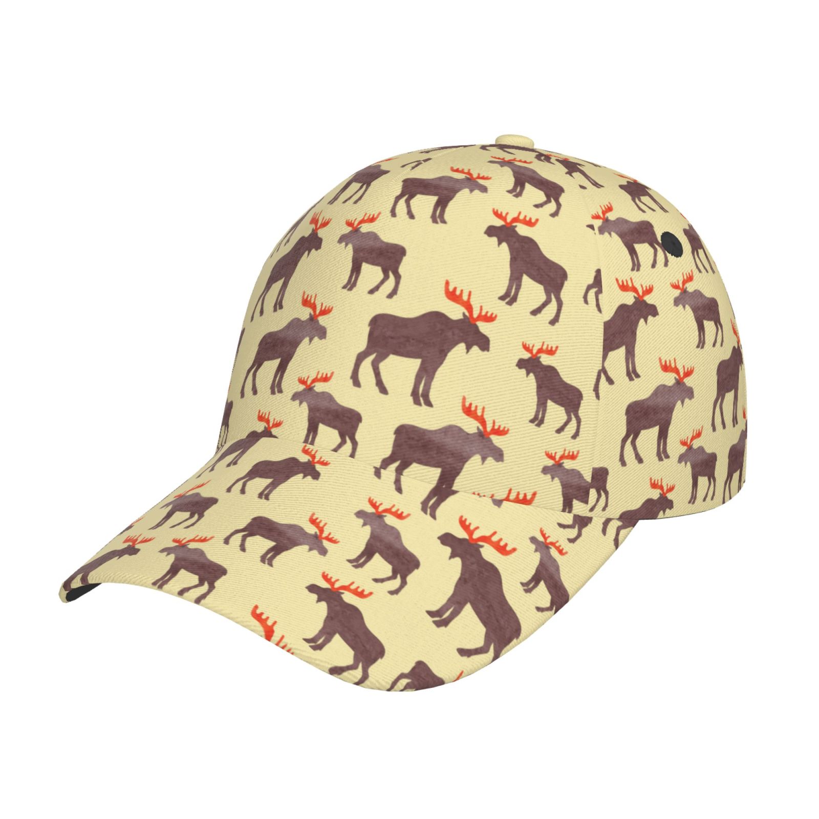 Baseball Cap, vintage moose elk yellow cool Trucker Hats Women Dad Hat ...