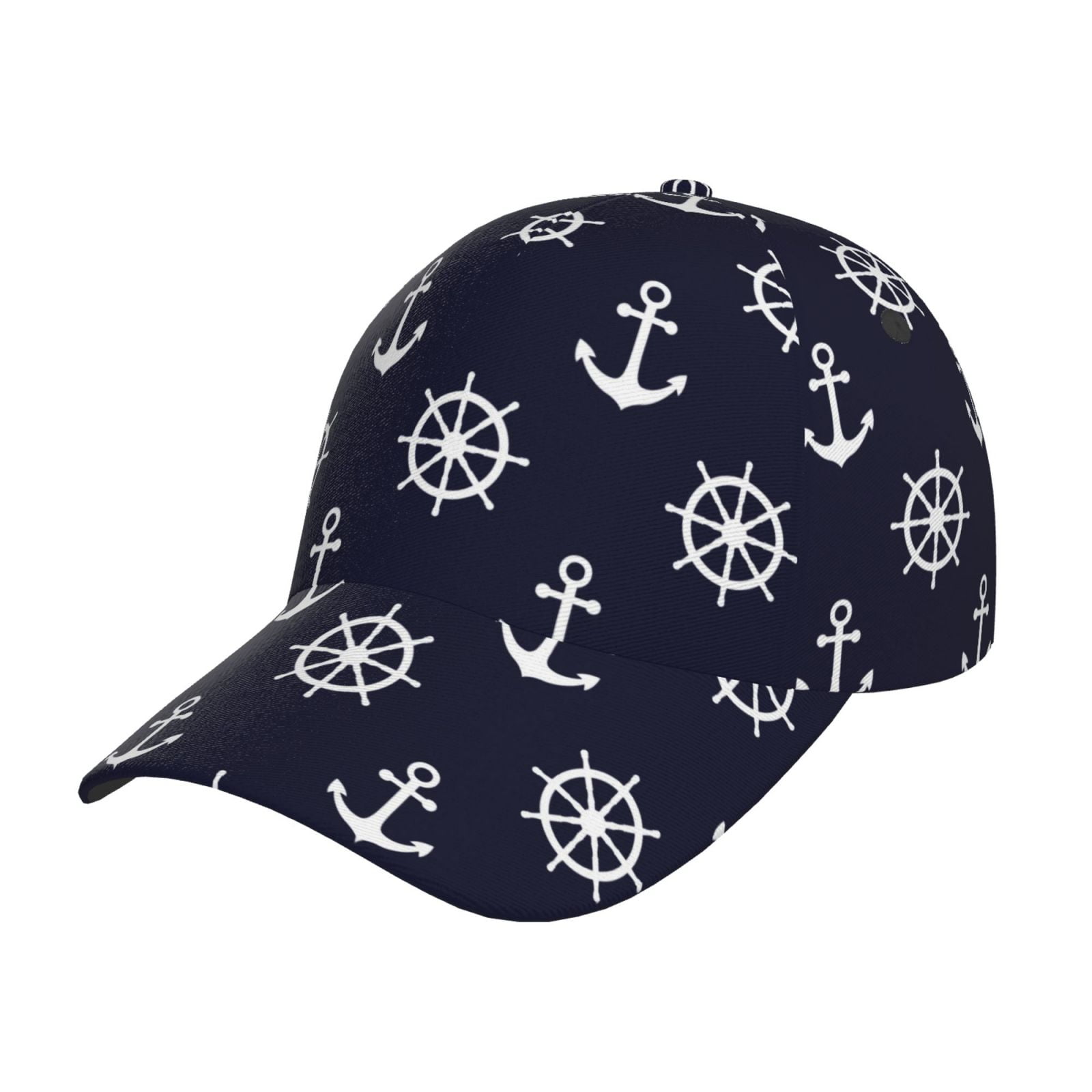 Baseball Cap, white Anchor steering wheel navyblue Trucker Hats Women ...