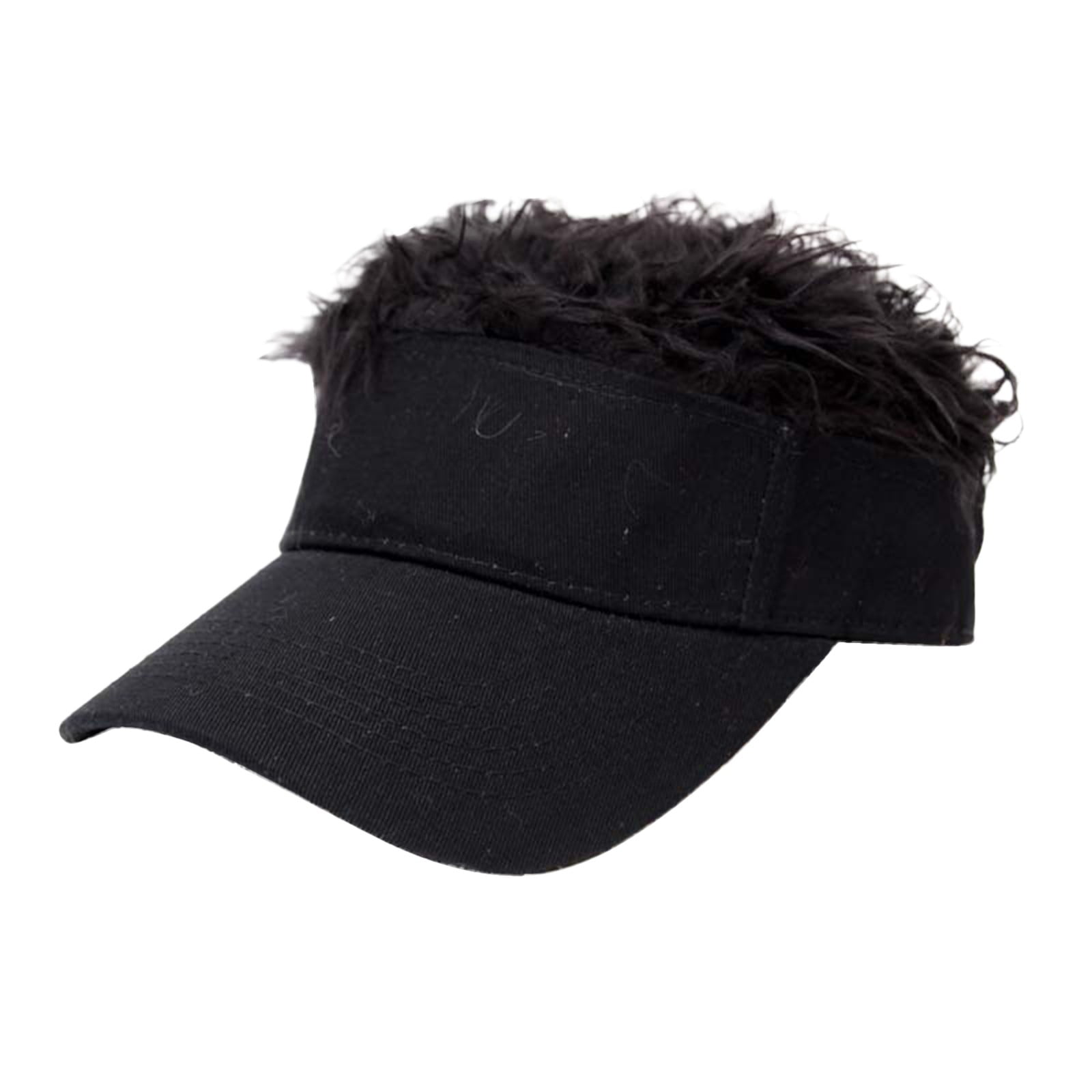 Baseball Cap with Attached Wig - Funny Adult Novelty Hat for Parties ...
