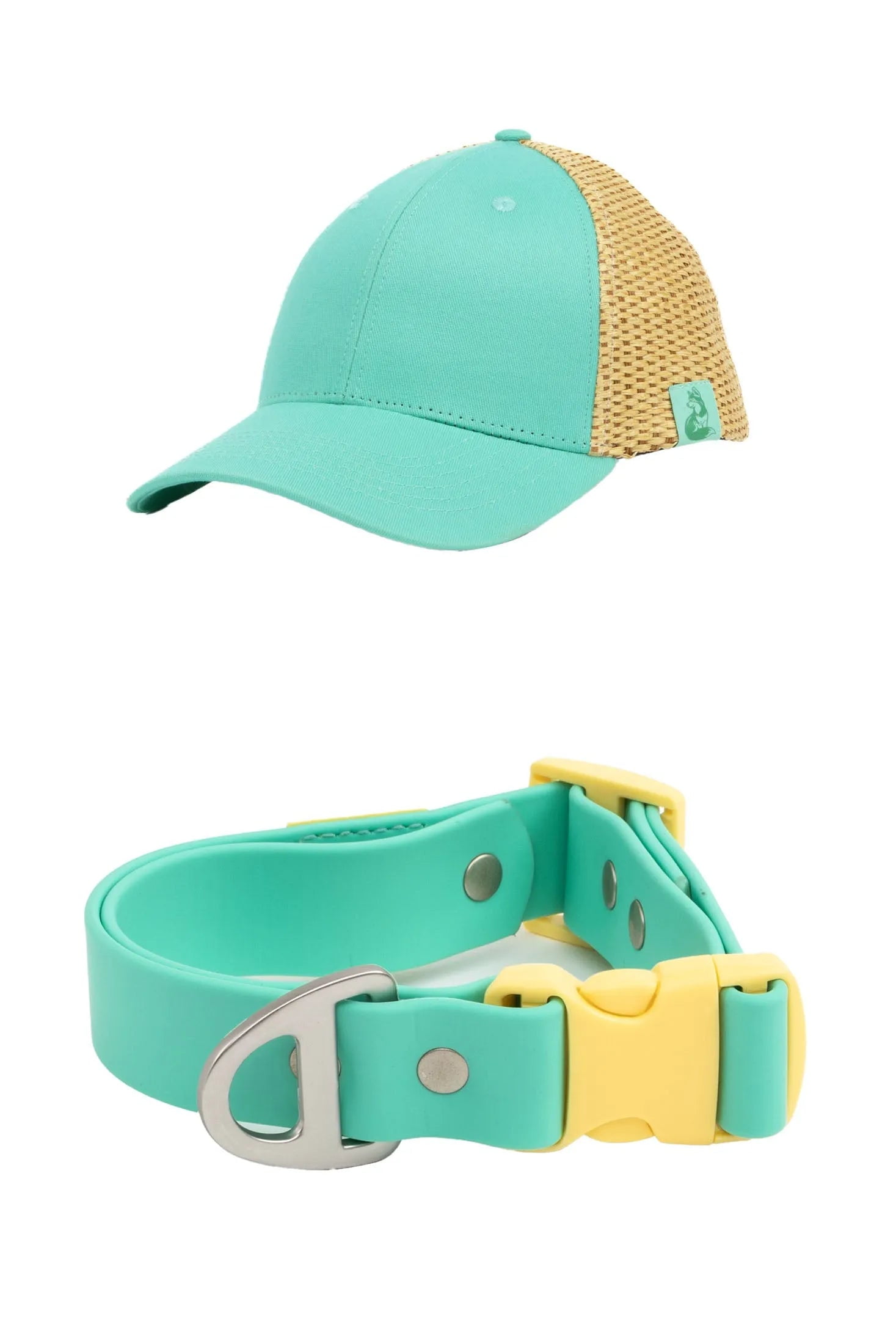 Baseball Cap with Raffia and Collar Matching Set - Walmart.com