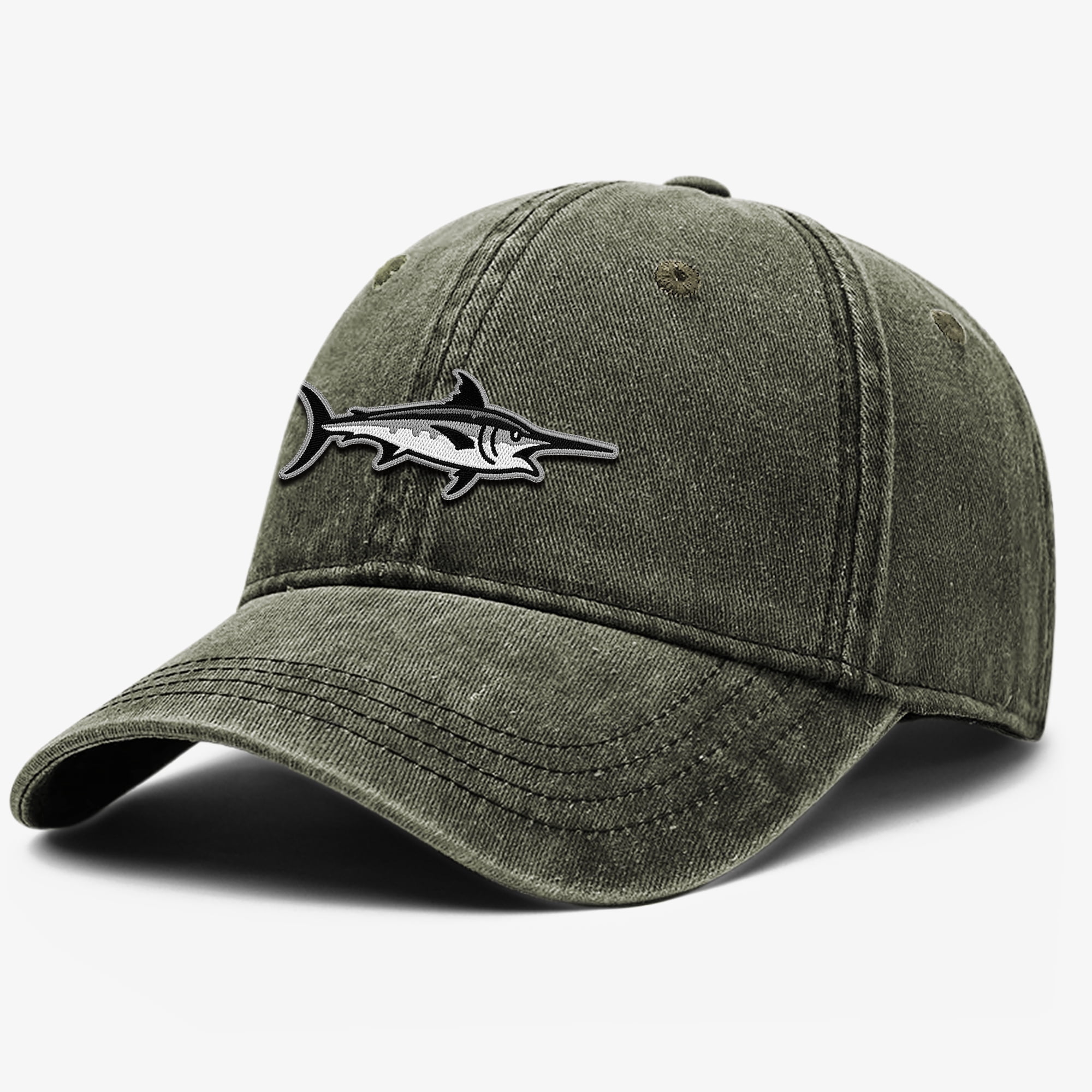 Baseball Cap with Swordfish Logo – Vintage Washed Dad Hat for Men ...