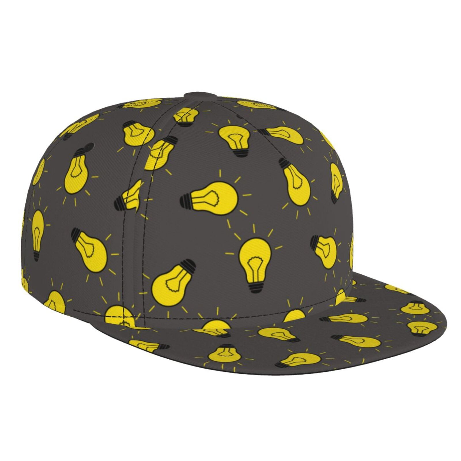 Baseball Cap - yellow Light Bulb Pattern Hats for Men/Women Low Profile ...