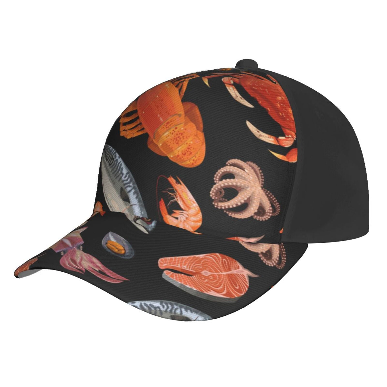 Baseball Caps Adjustable Outdoor 3D Dad Casual Hat Snapback , Seafood ...
