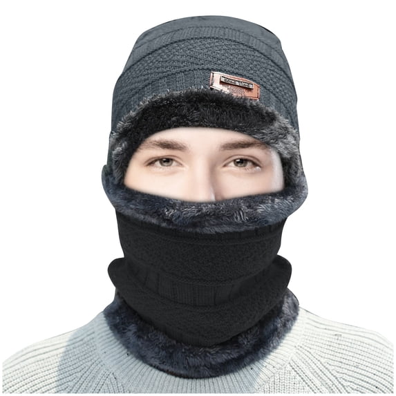 Baseball Caps Base Layer Windproof Winter Woolen Hat and Scarf Set for ...