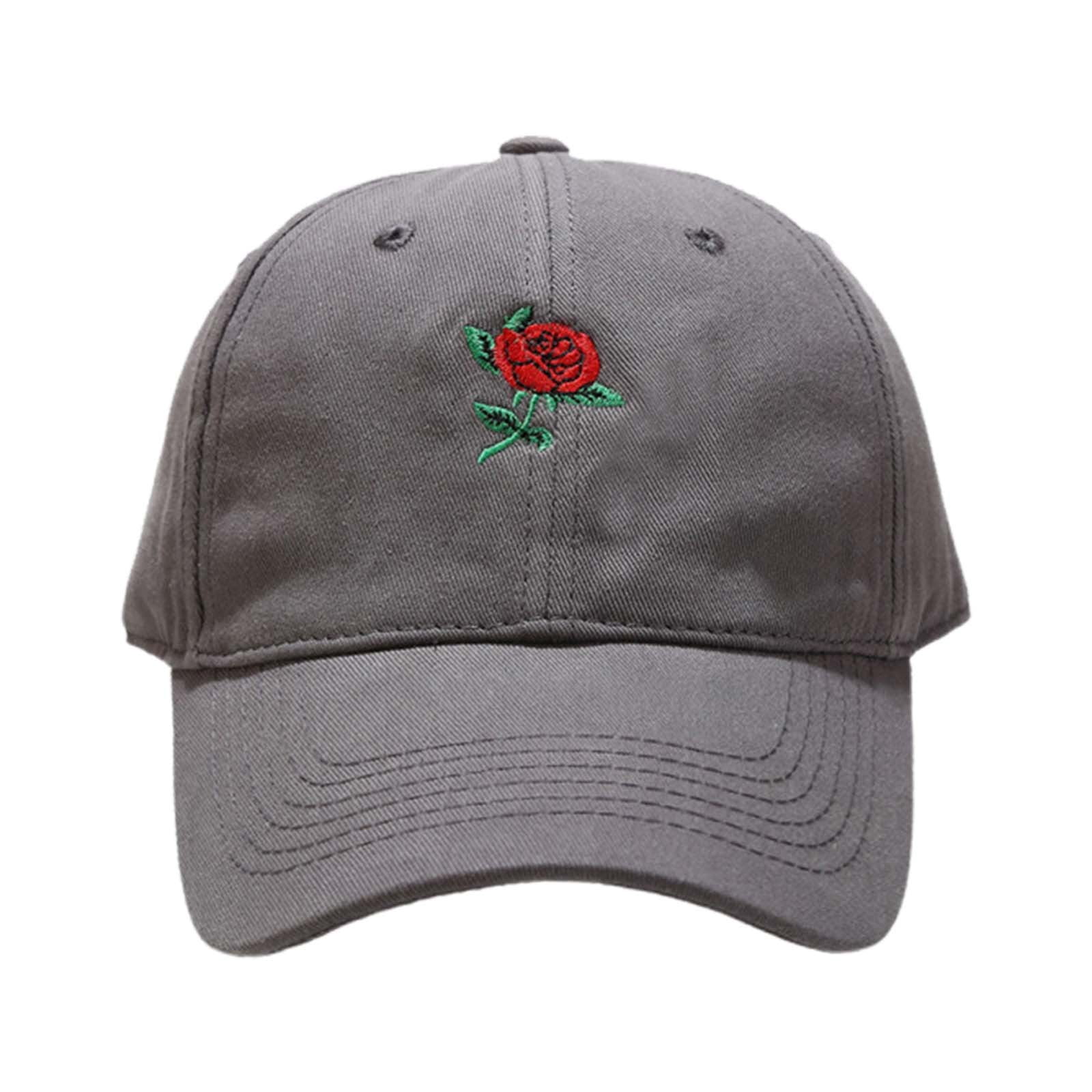 Baseball Caps Baseb all Caps | Title Stylish Embroidered Rose Soft Top ...