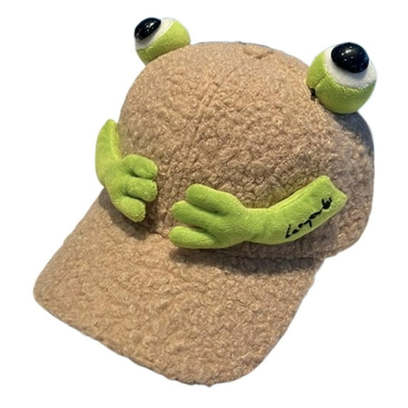 Baseball Caps For Men Women Cartoon Frog Plush Baseball Cap Cute Animal ...