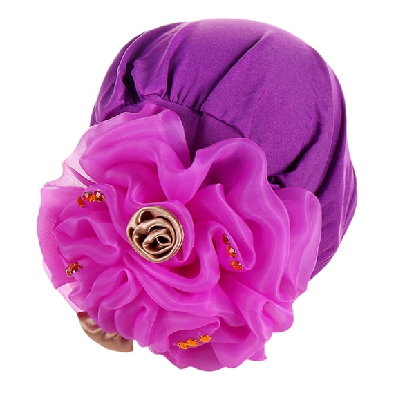 Baseball Caps Hat for Women | Solid Floral Headwear Turban Slouchy Head ...
