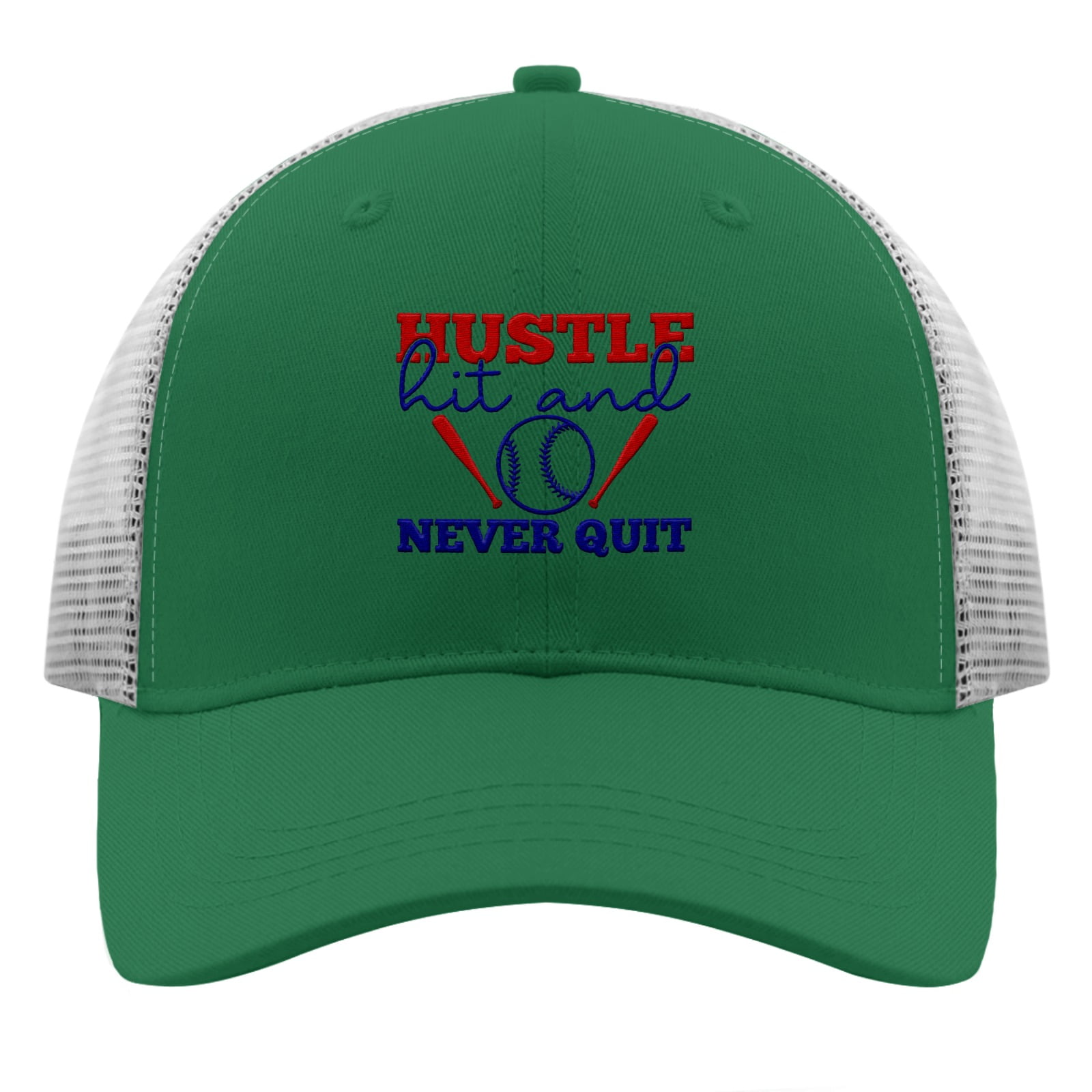 Baseball Caps Hustle Hit and Never Quit Embroidery Dad Caps for Women ...