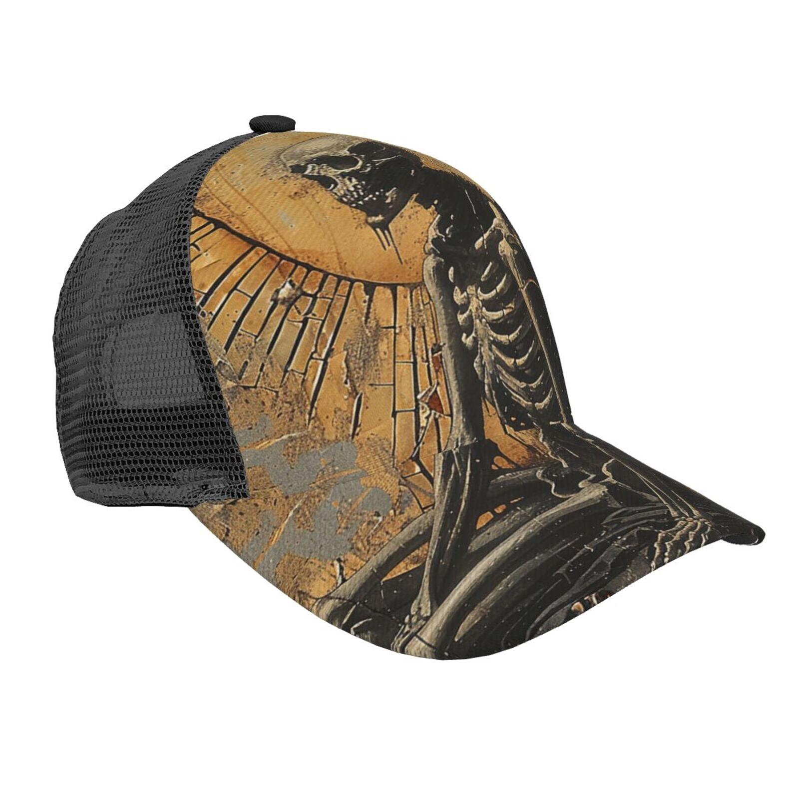 Baseball Caps Mesh Dad Snapback Outdoor Hats for Men Women, Grim Reaper ...