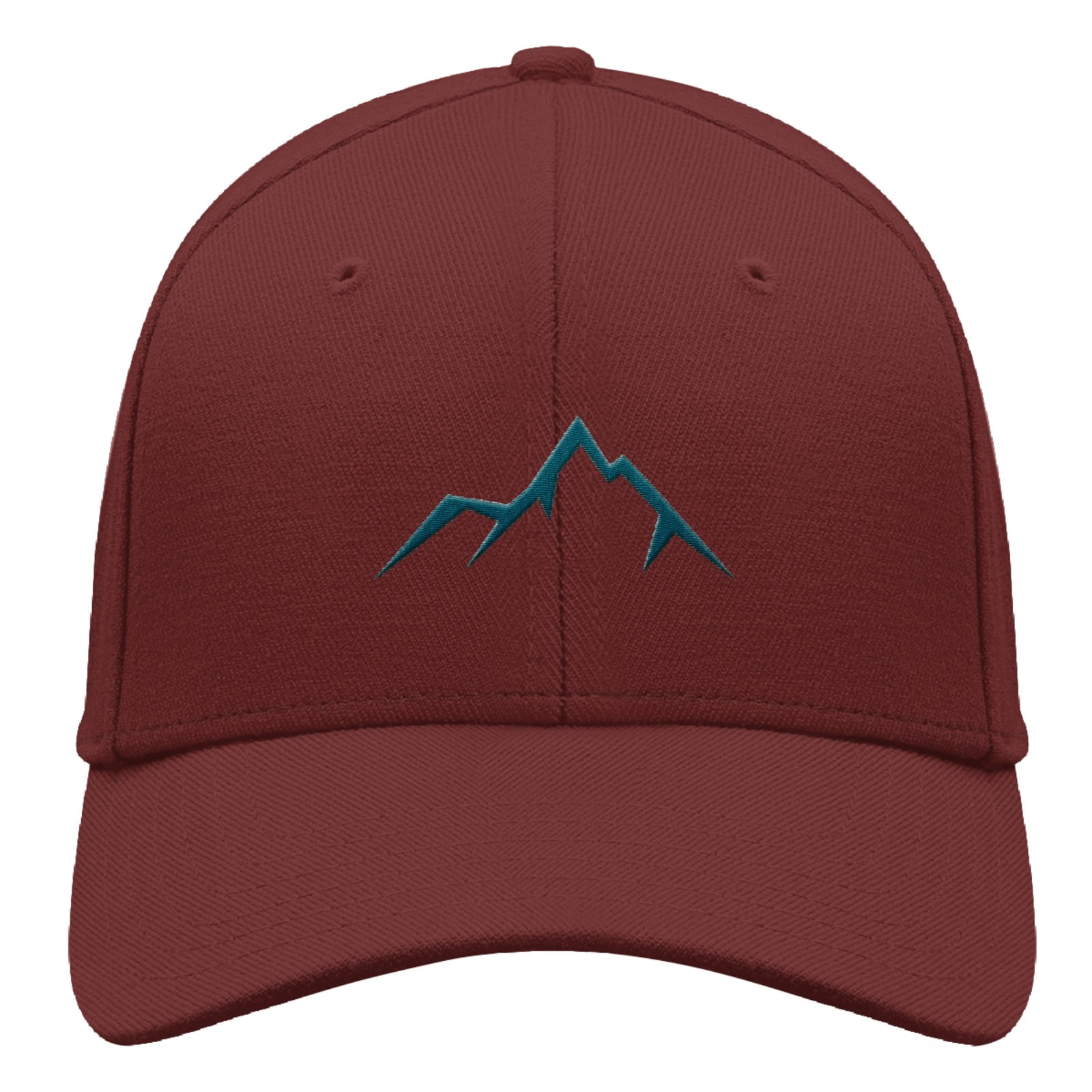 Baseball Caps Set of Mountain logo vector. Mountain outdoor silhouette ...