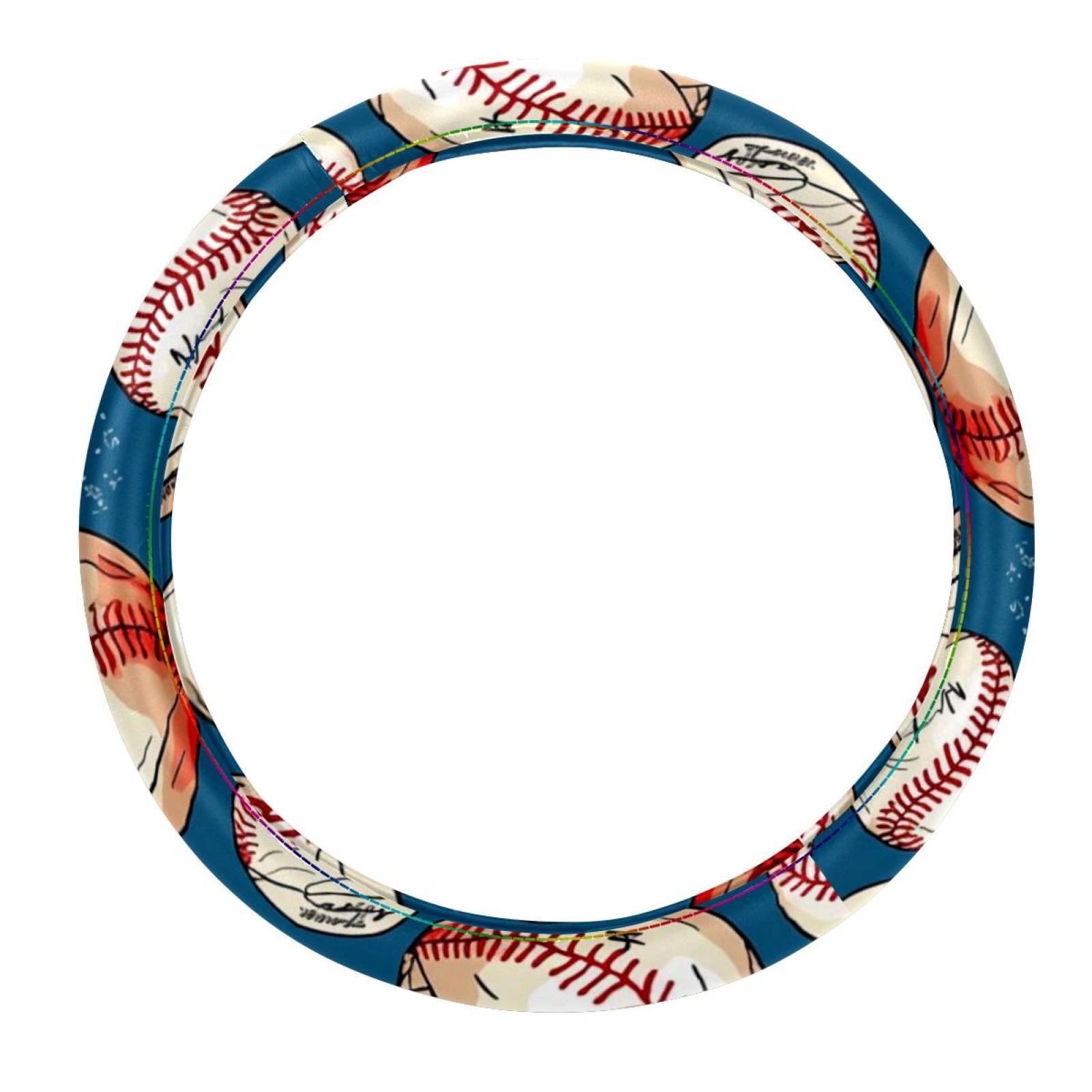 Baseball Car Wheel Cover 14.5 Inch Printing PVC Leather Auto ...