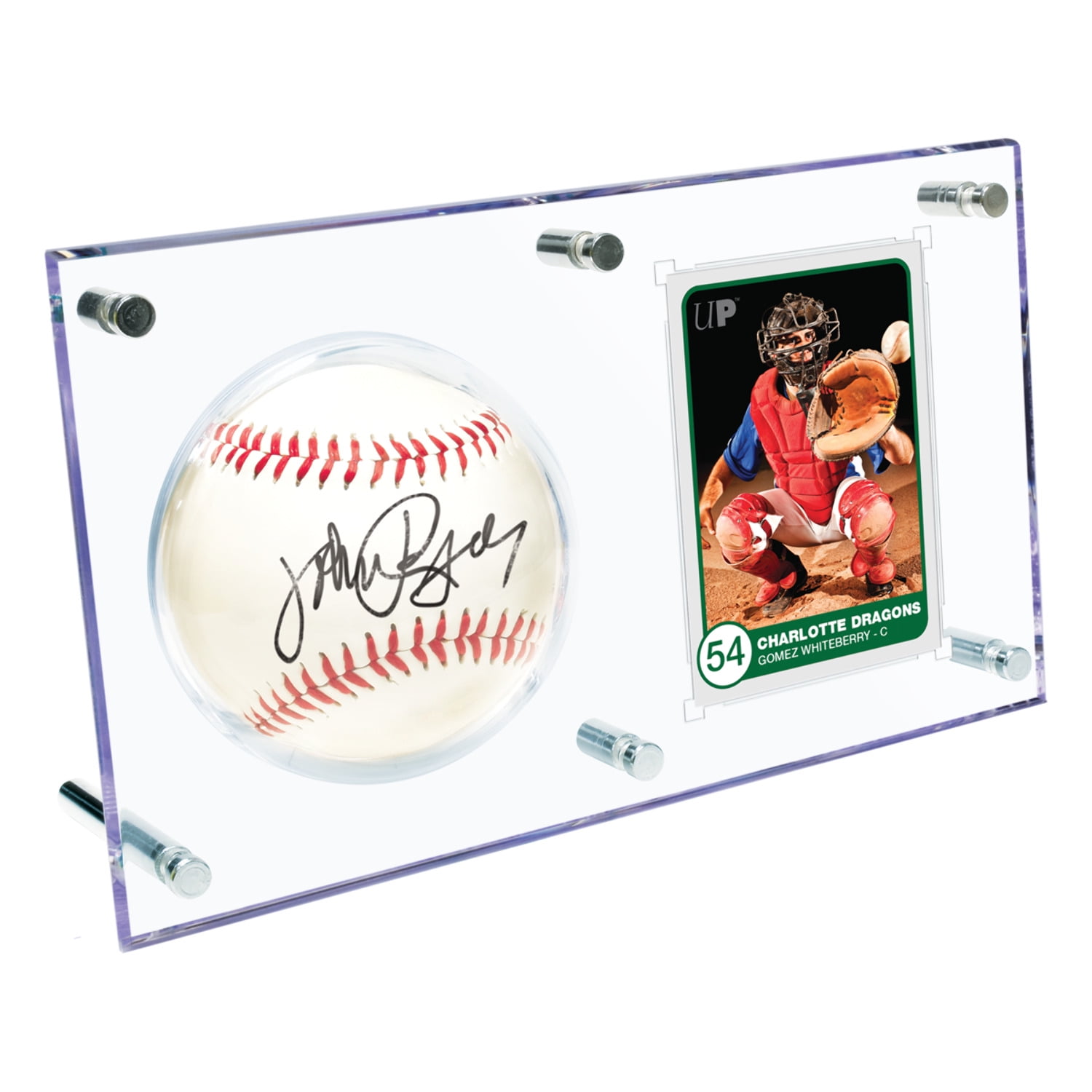 Ultra PRO Baseball Card and Ball Display Case, Clear, 35PT, Minimalist ...