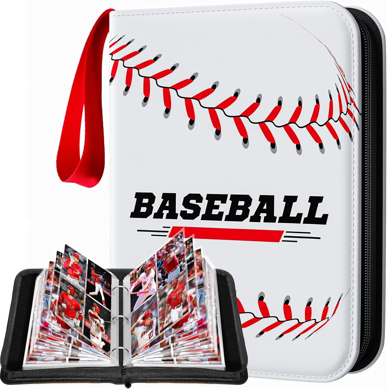 Baseball Card Binder 4 Pocket Gifts for Boys Girls, Waterproof 400 ...