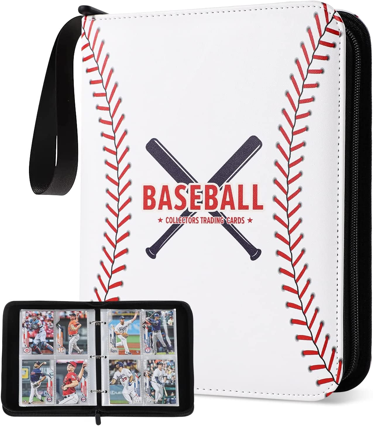 Baseball Card Binder with Sleeves 440 Pockets, Gifts for Baseball Card ...
